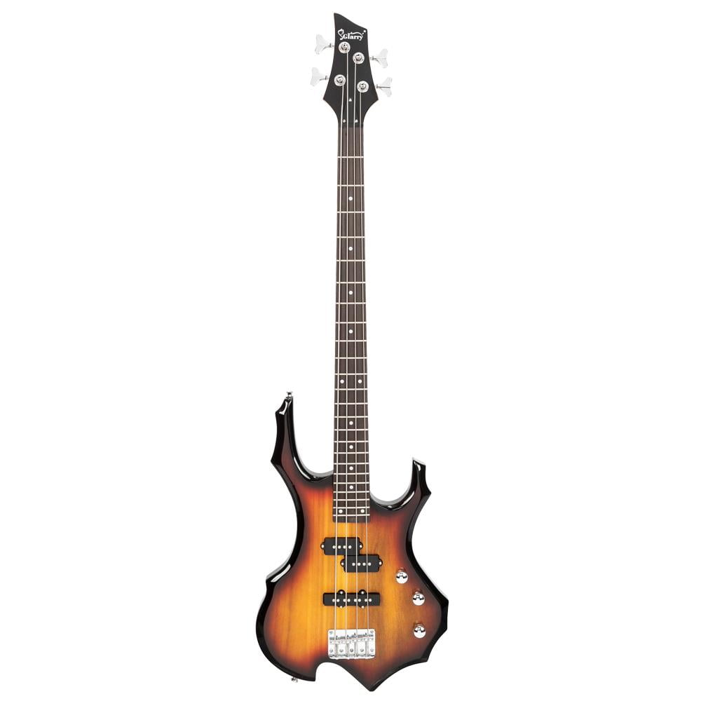 Glarry Burning Fire 4 String Electric Bass Guitar with SS Pickups and ...