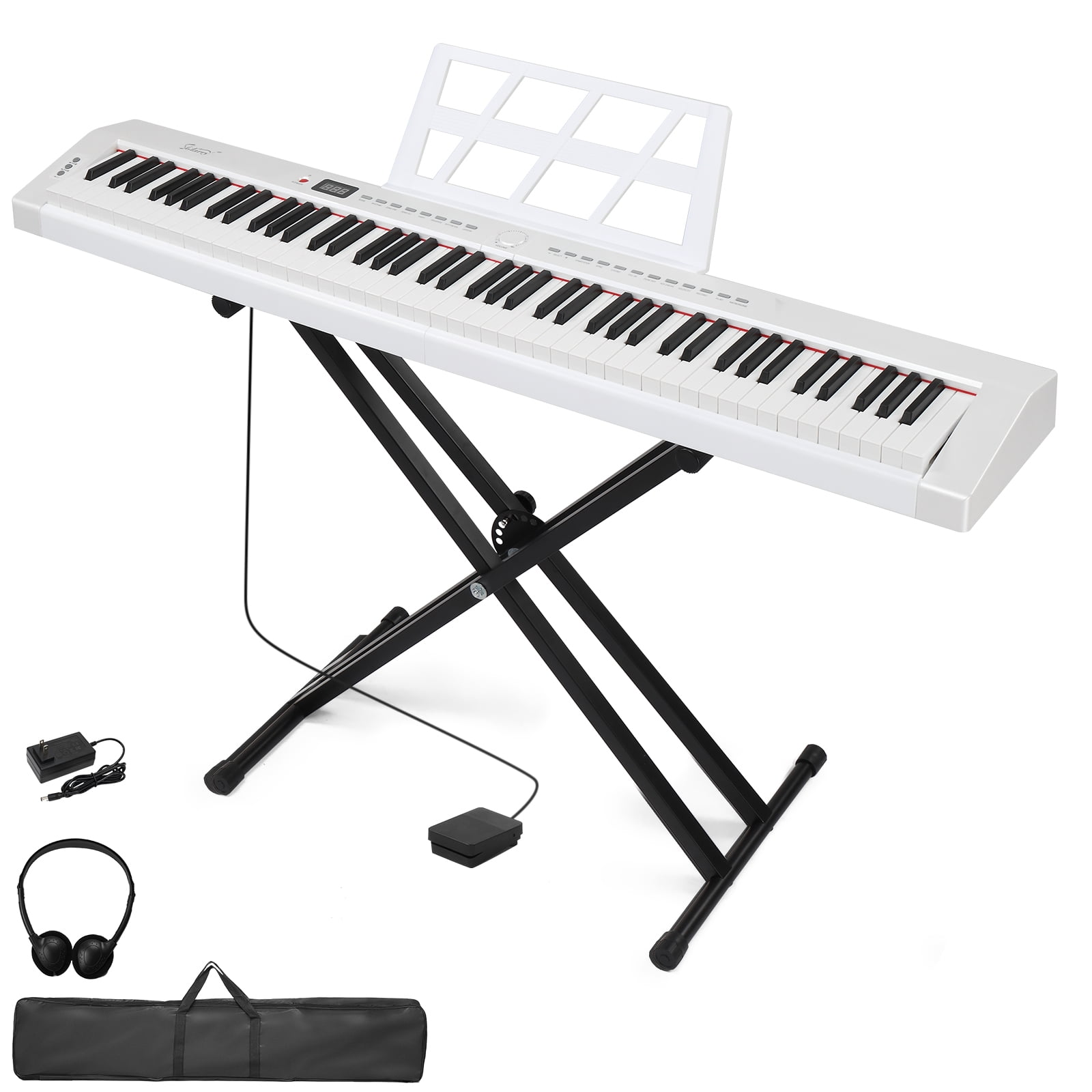 Glarry Digital Piano 88-Key Semi-Weighted Action, Electronic Keyboard ...