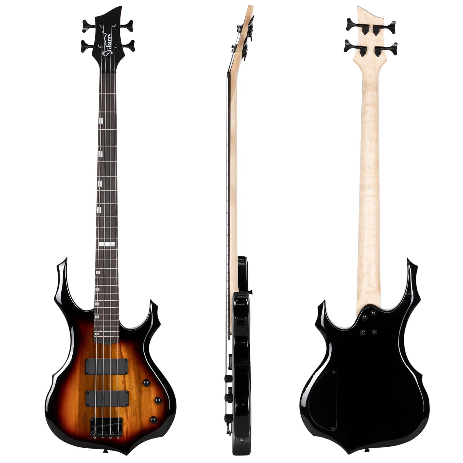 Glarry Full Size Electric Bass Guitar 4 String with Amp, Strap, Bass ...