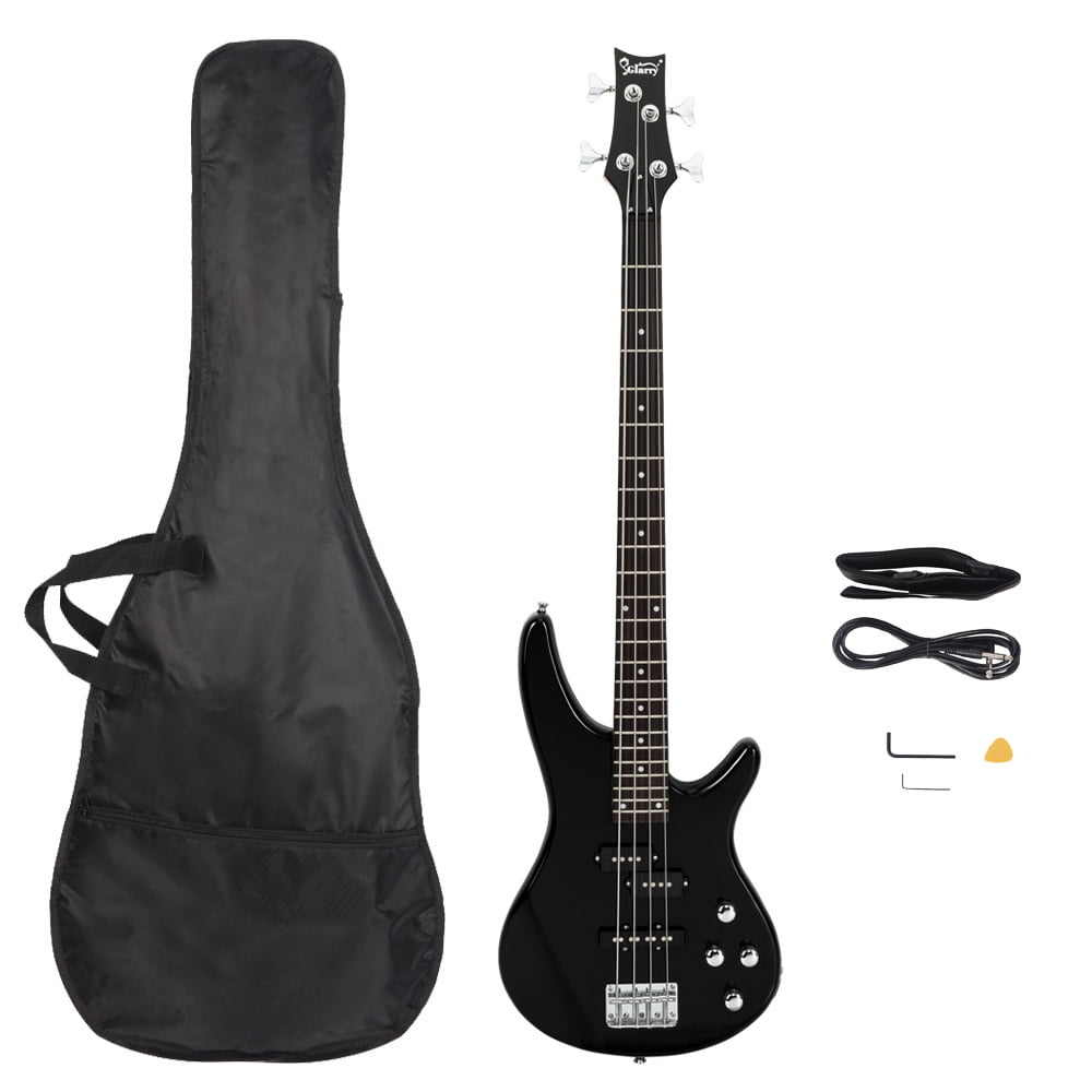 Glarry GIB Electric Bass Guitar, Full Size 4 Strings Bass with Strap ...