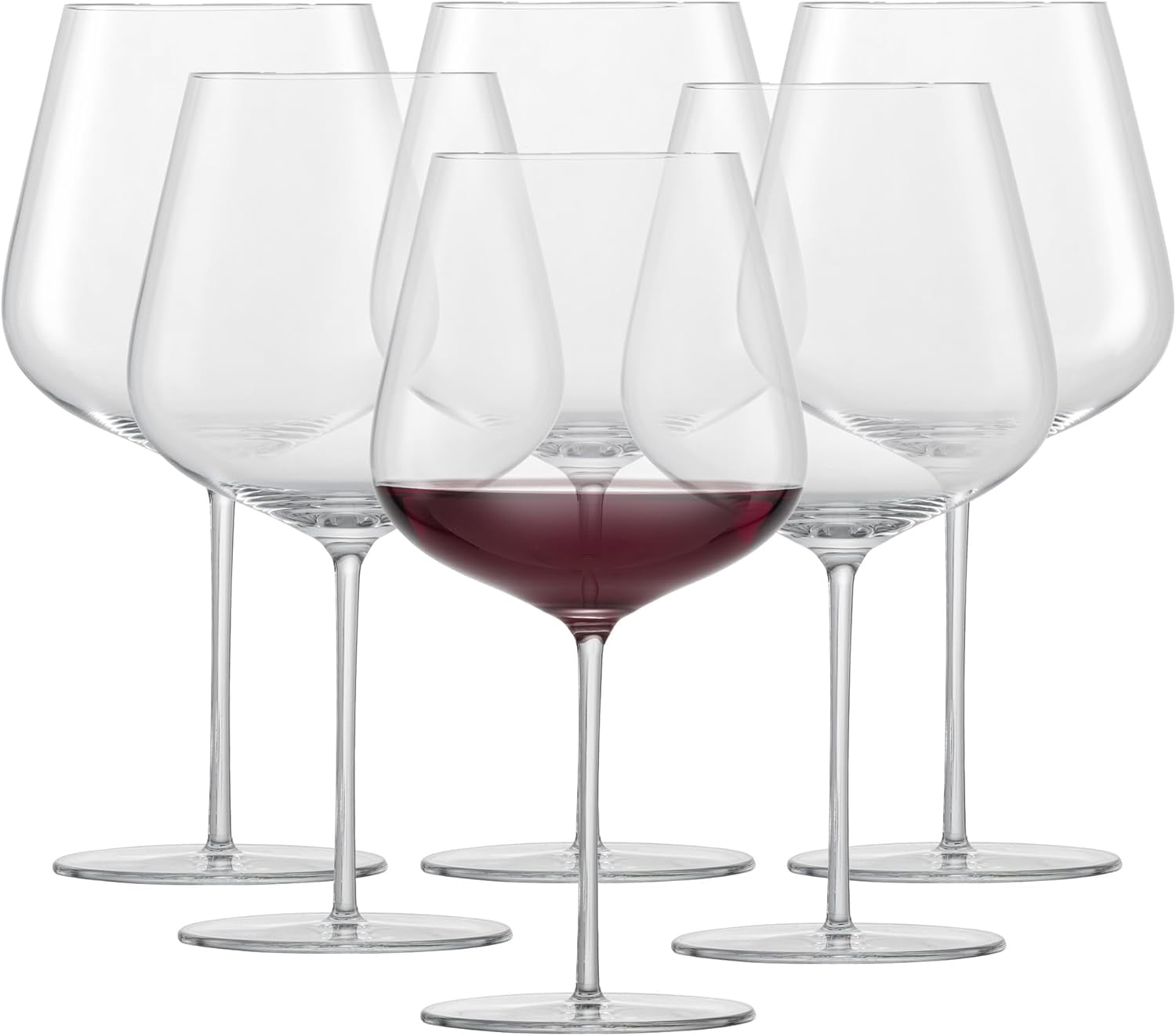 Glas Vervino Burgundy Red Wine Glass (Set of 6), Burgundy Glasses for ...