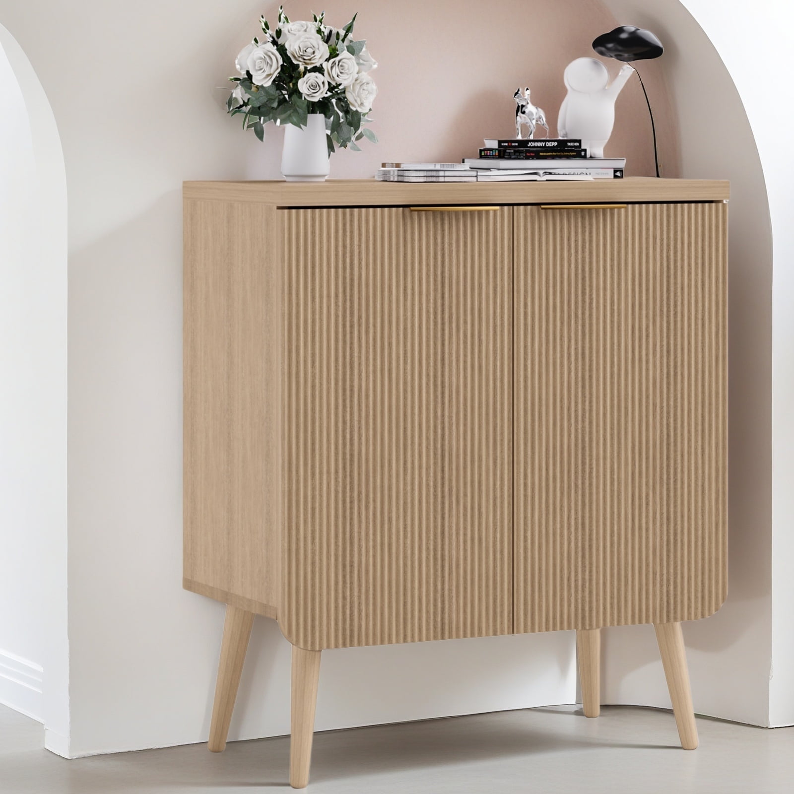 GlasFlength Buffet Cabinet with Storage, Multifunctional Storage ...