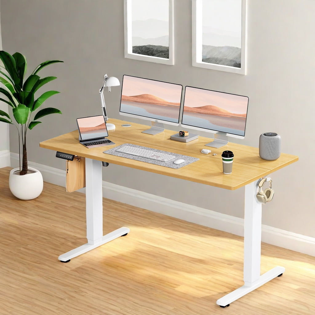 GlasFlength Ergonomic Standing Desk, Height Adjustable Electric ...
