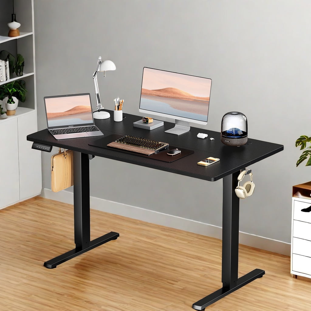 GlasFlength Ergonomic Standing Desk, Height Adjustable Electric ...