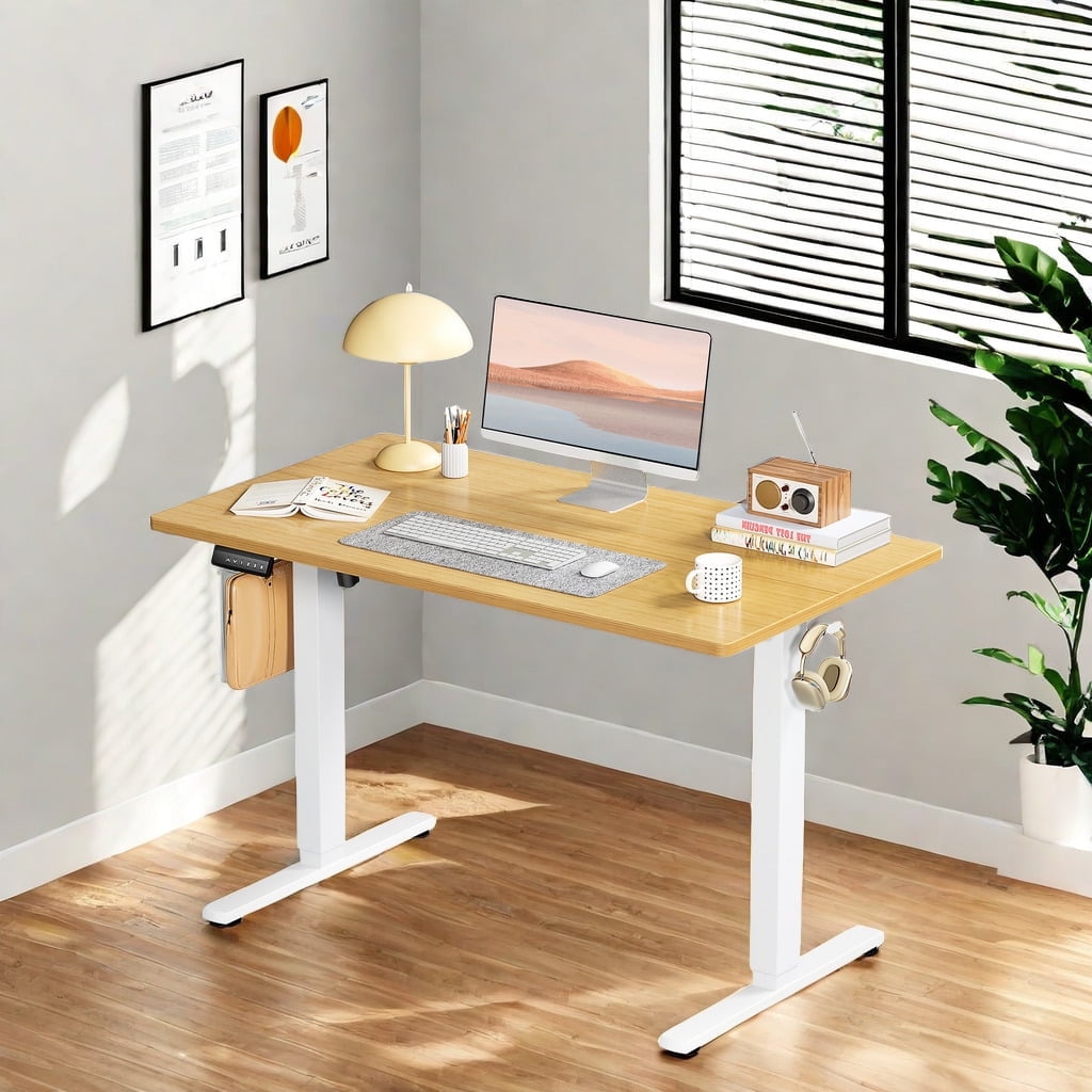 GlasFlength Ergonomic Standing Desk, Height Adjustable Electric ...