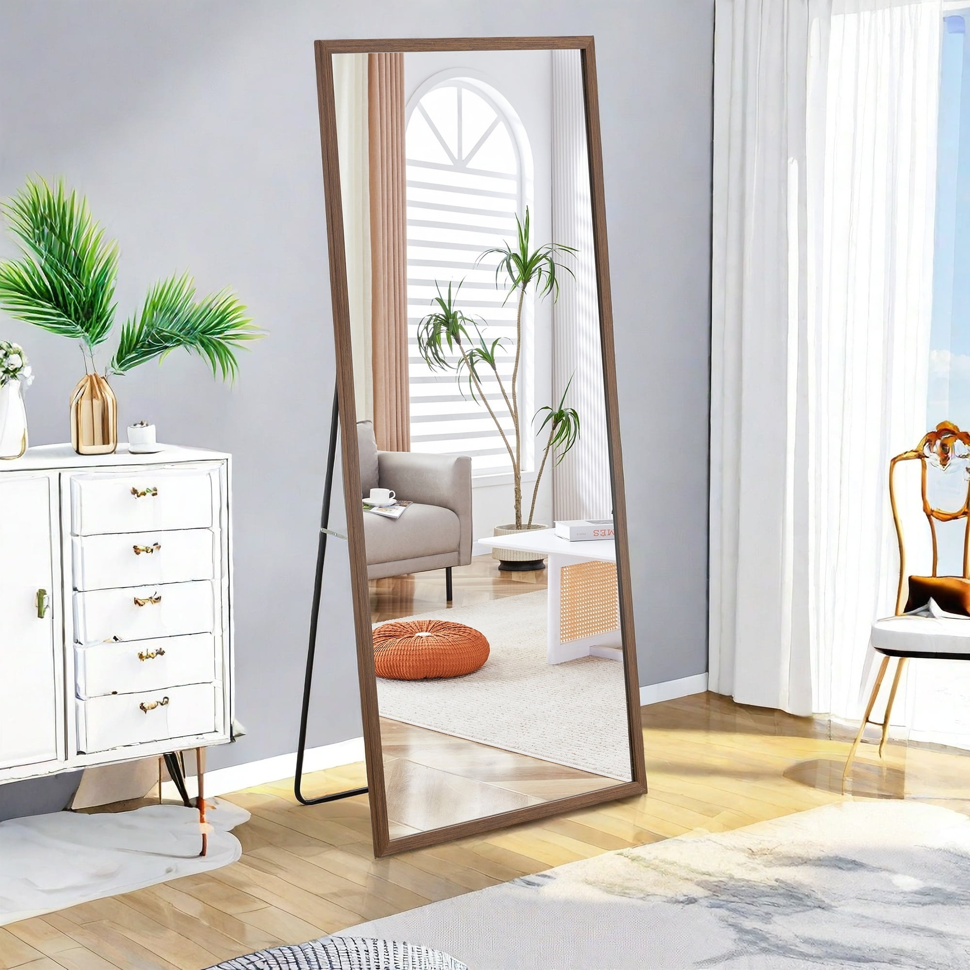 GlasFlength Full Length Mirror with Stand, 71"*31" Floor Mirror Free ...