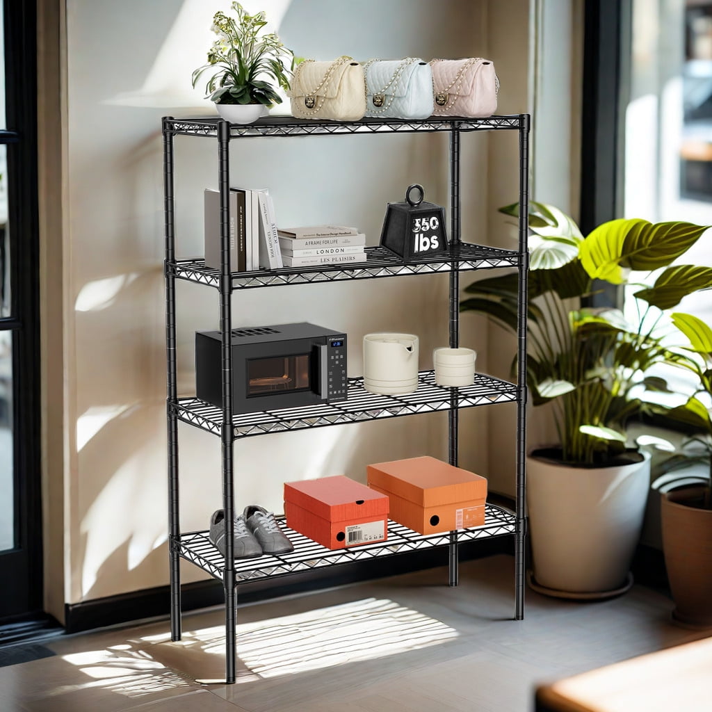 GlasFlength Metal Storage Shelves Wire Rack, Adjustable Heavy Duty ...