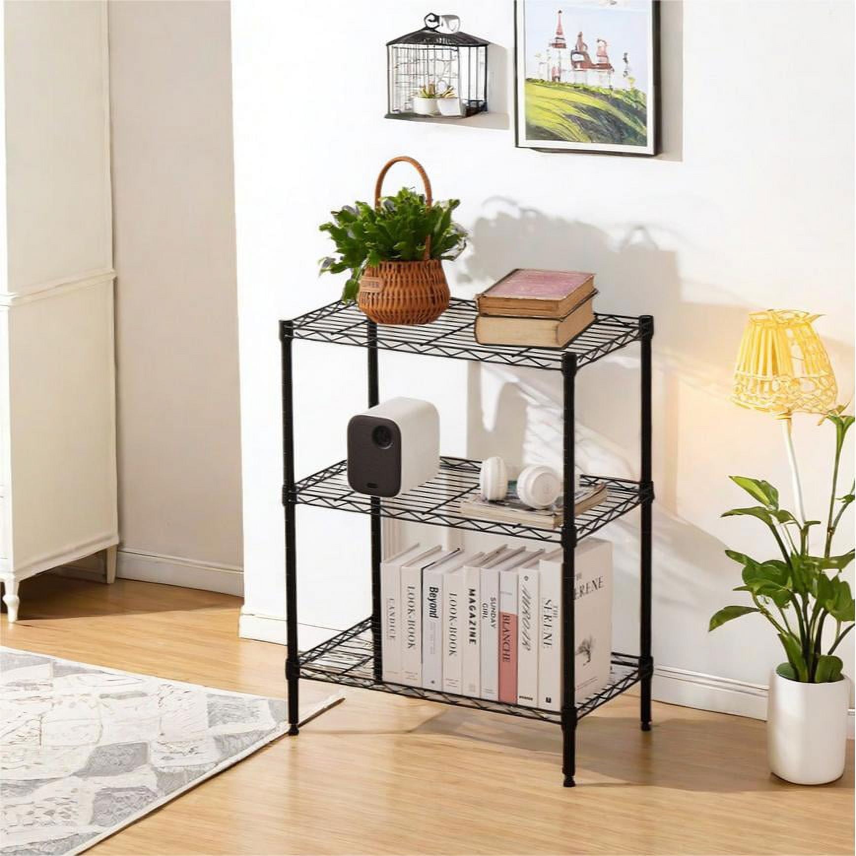 GlasFlength Metal Storage Shelves Wire Rack, Adjustable Heavy Duty ...
