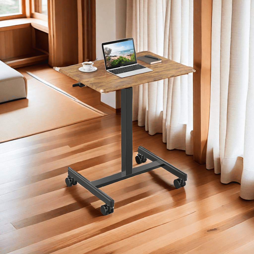GlasFlength Mobile Small Standing Desk Adjustable Height, Portable ...