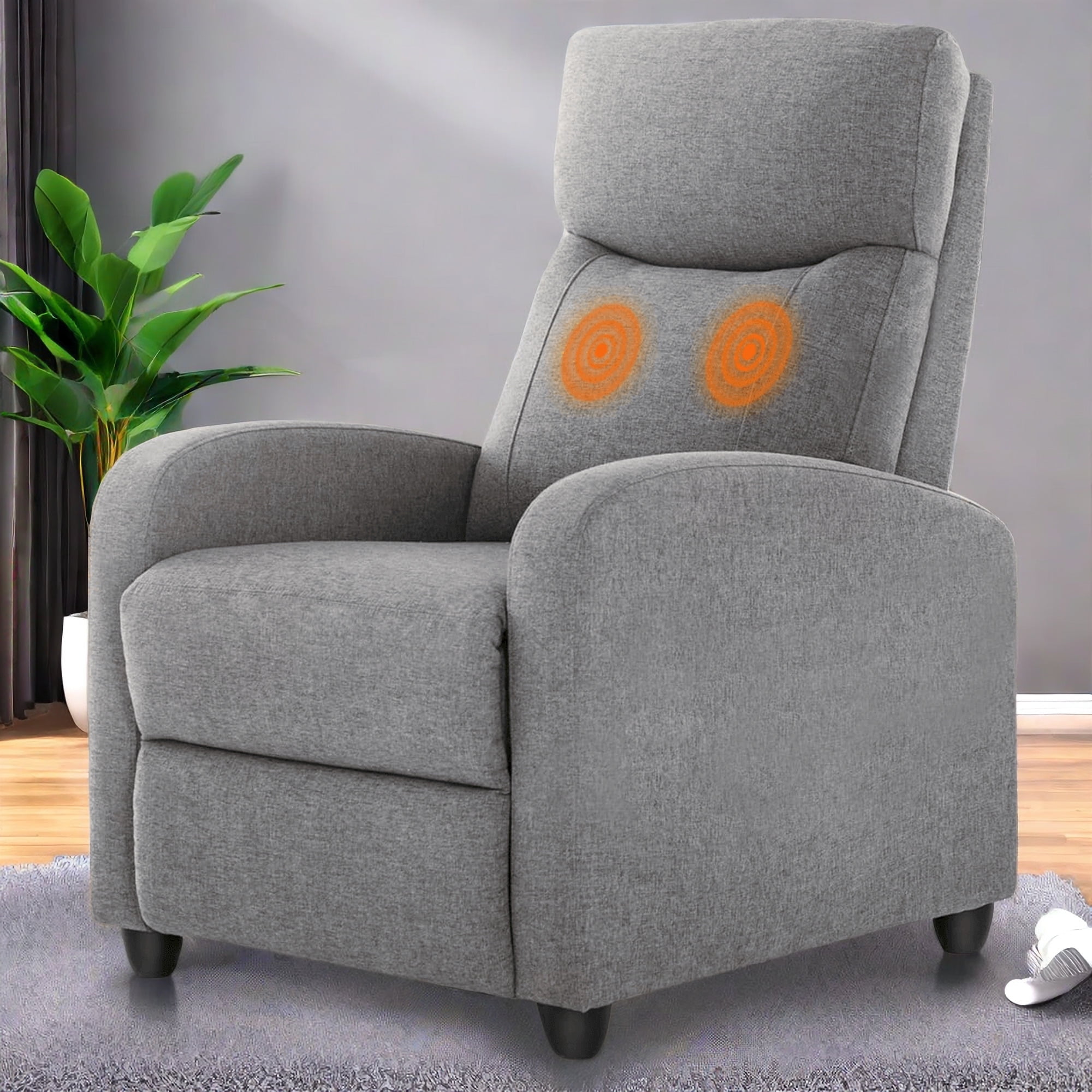 Syemin Small Recliner Chair for Adults, Manual Small Home Theater ...