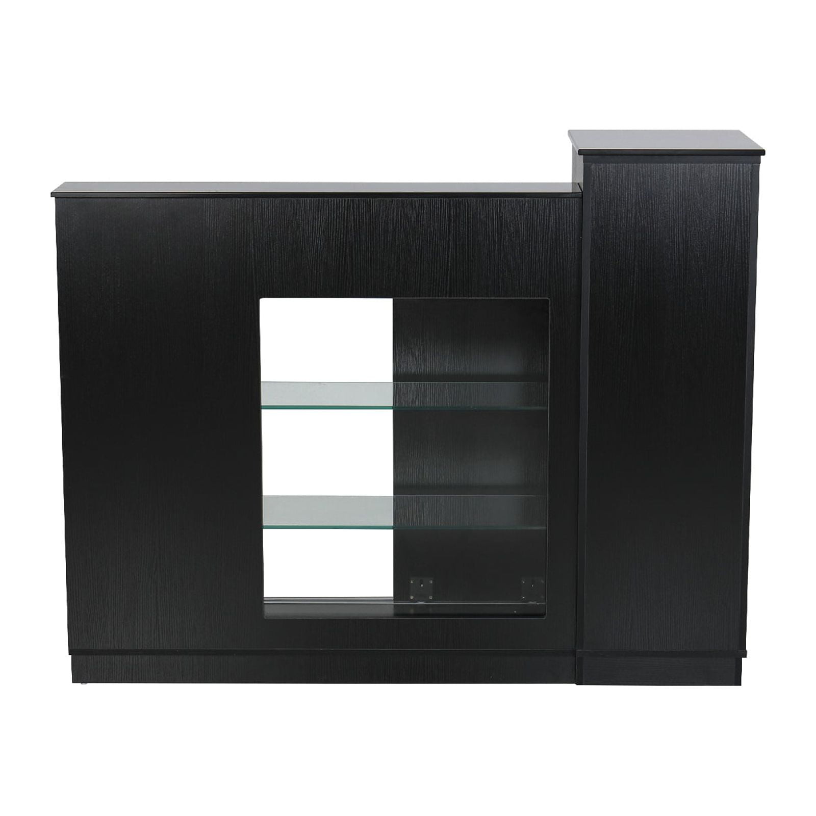 Glasglow Reception Desk, Glass Display Cabinet, Compact for Office ...
