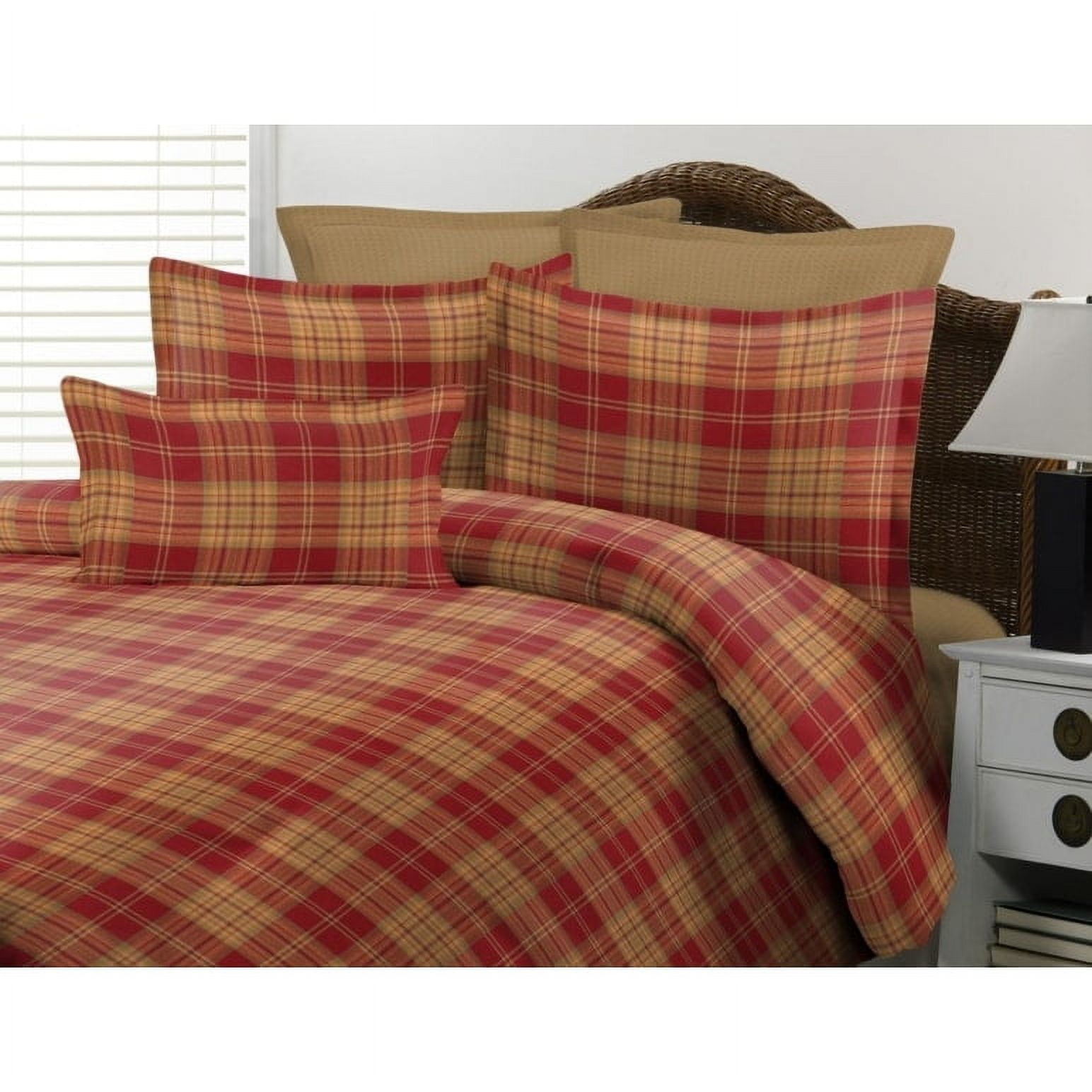 Glasgow traditional yellow and red plaid comforter set Twin - Walmart.com