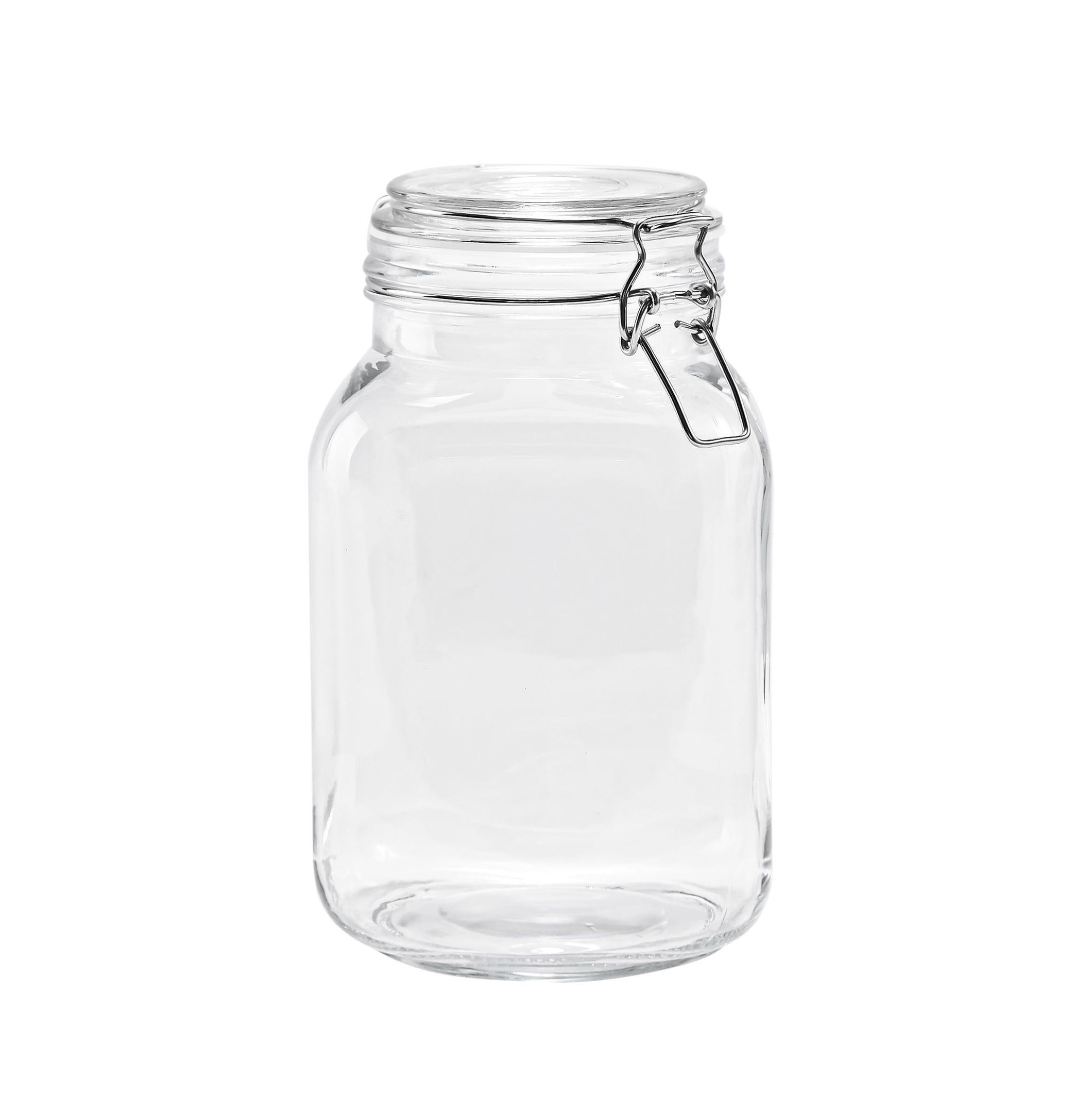 Glass 67 oz Lock Lid Storage Jar Canister Clear - Walmart.com