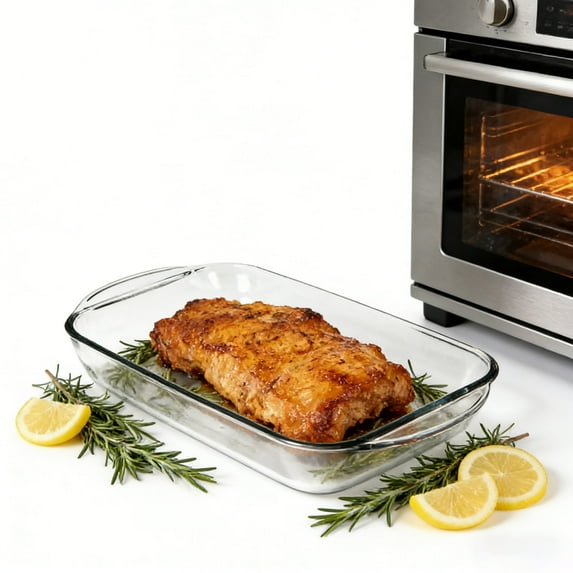 Glass 9x13 Baking Dish, 3 Quart - 9x13 Inch Oblong Glass Cake Pan, Oven ...