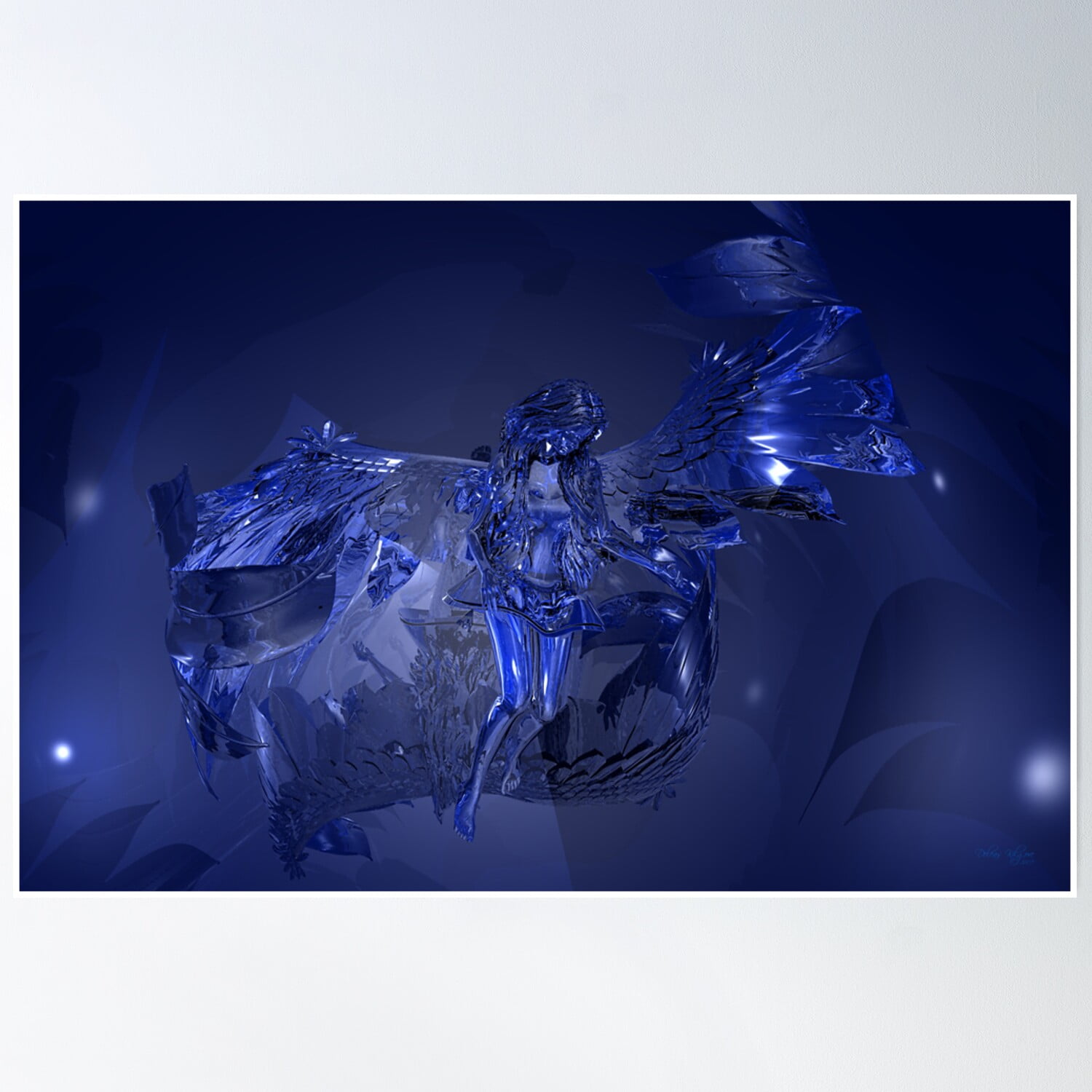 Glass Angel Poster Wall Art, Modern Wall Decor, 16x24 UNFRAMED ...