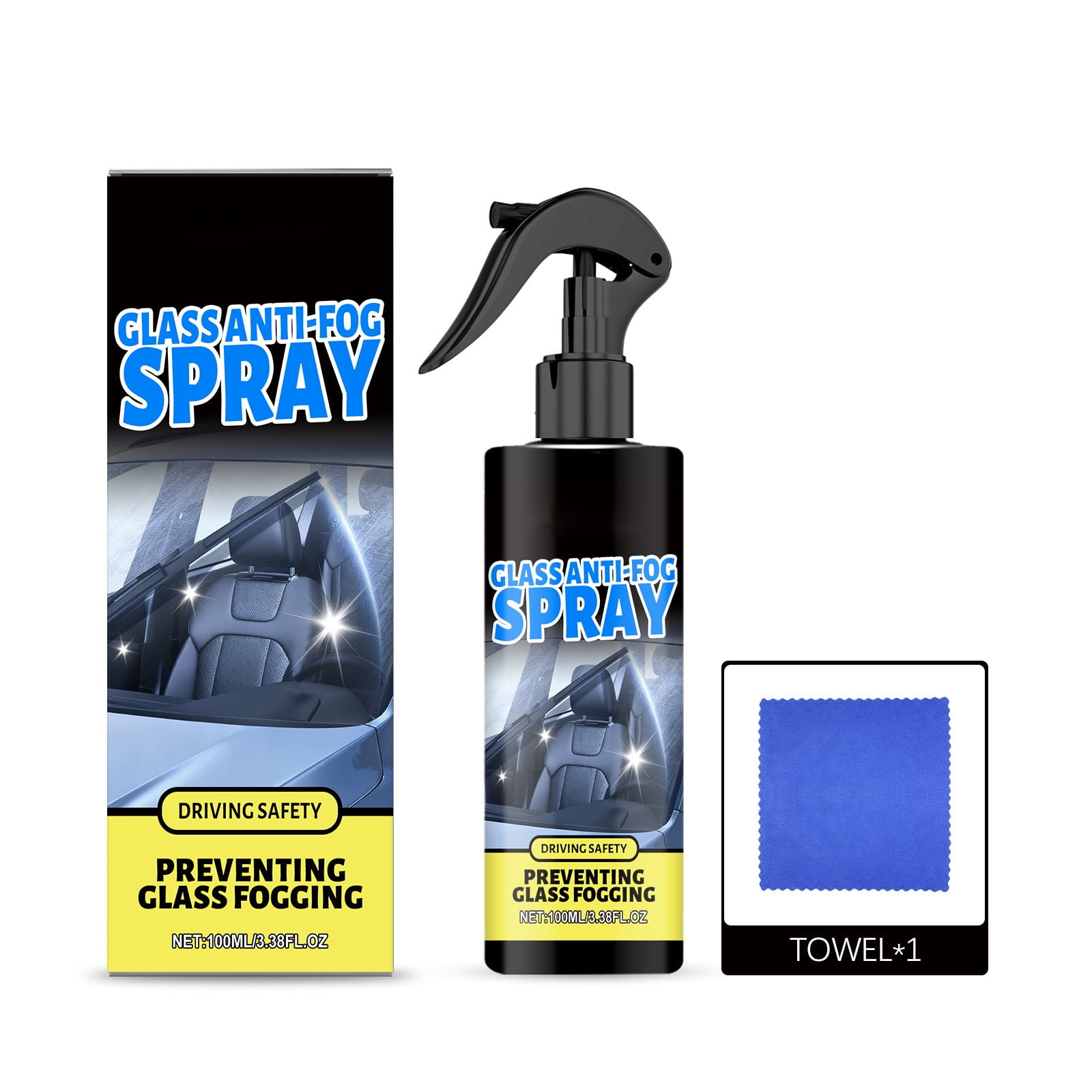 Glass Antifog Spray for Clear Cleaning and Removing Dirt From Car Glass ...