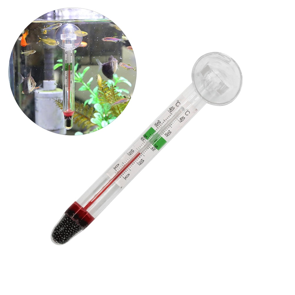 Glass Aquarium Thermometer - Accurate Submersible Water Temperature ...