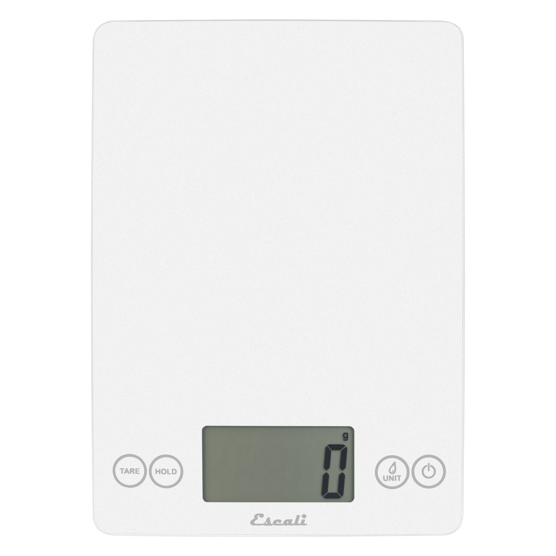Glass Arti Digital Kitchen Scale White: Food Scale with LCD Display ...