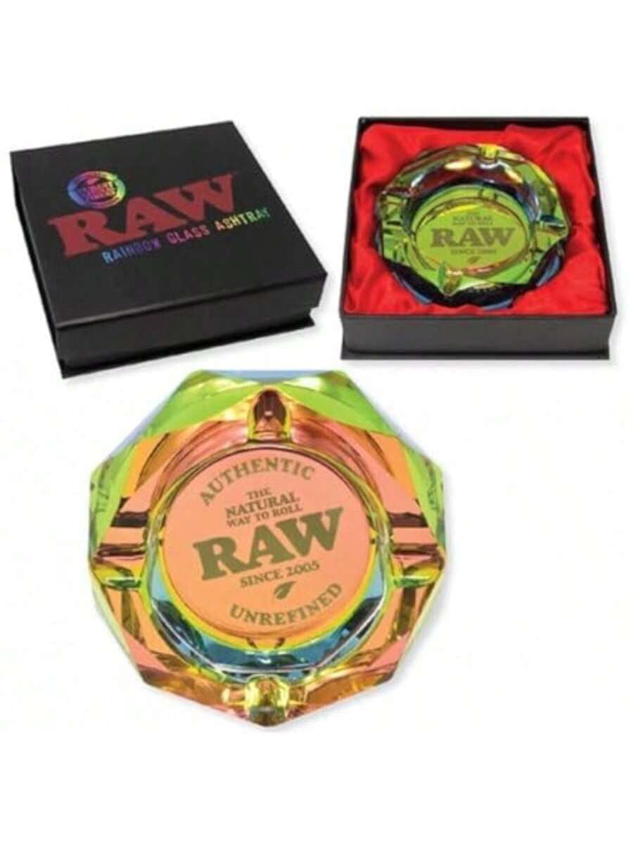 Glass Ashtray With Sticker.,Rainbow - Walmart.com