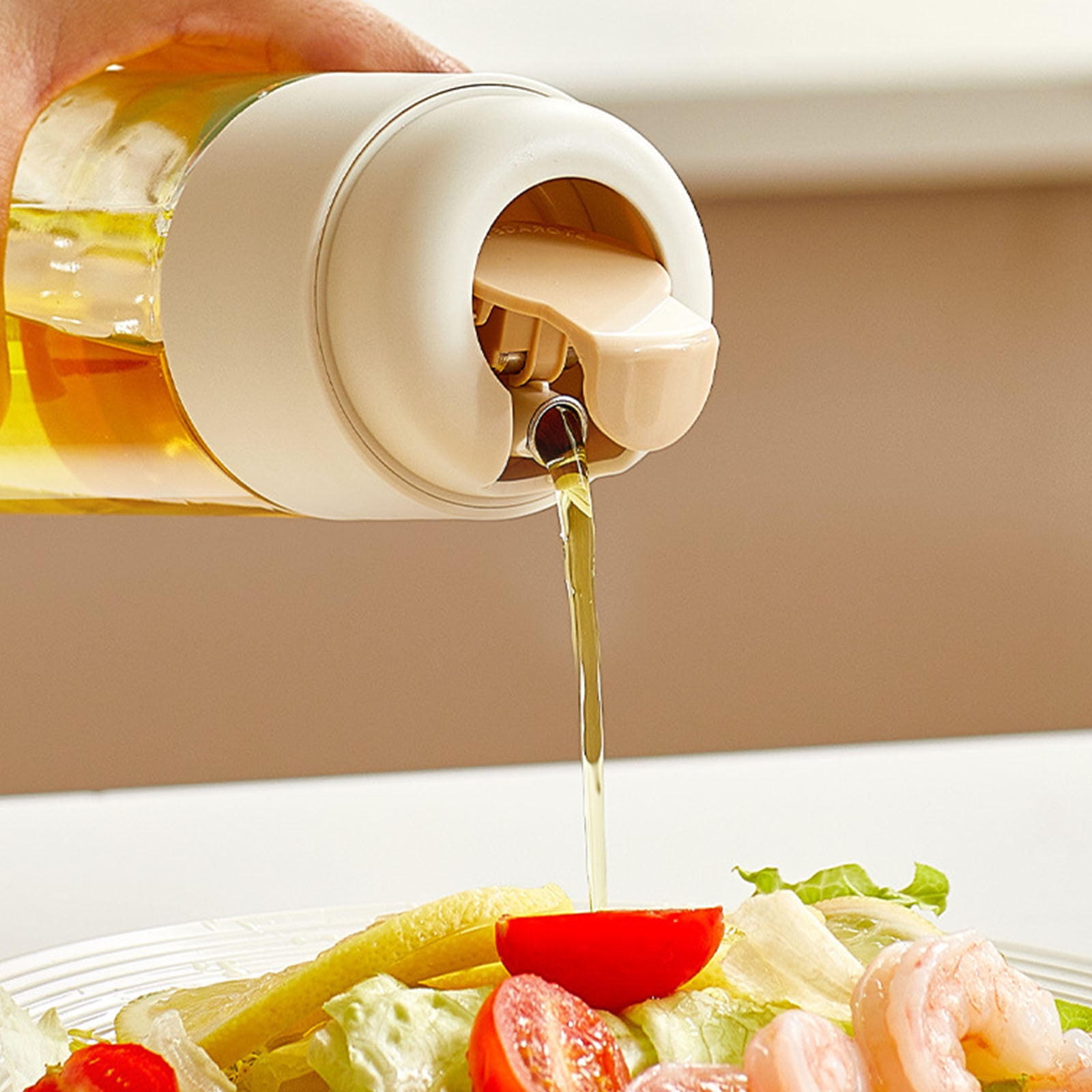 Glass Automatic Opening Oil Bottle with Leakproof Design - 500ml Kitchen Oil Dispenser for Soy ...