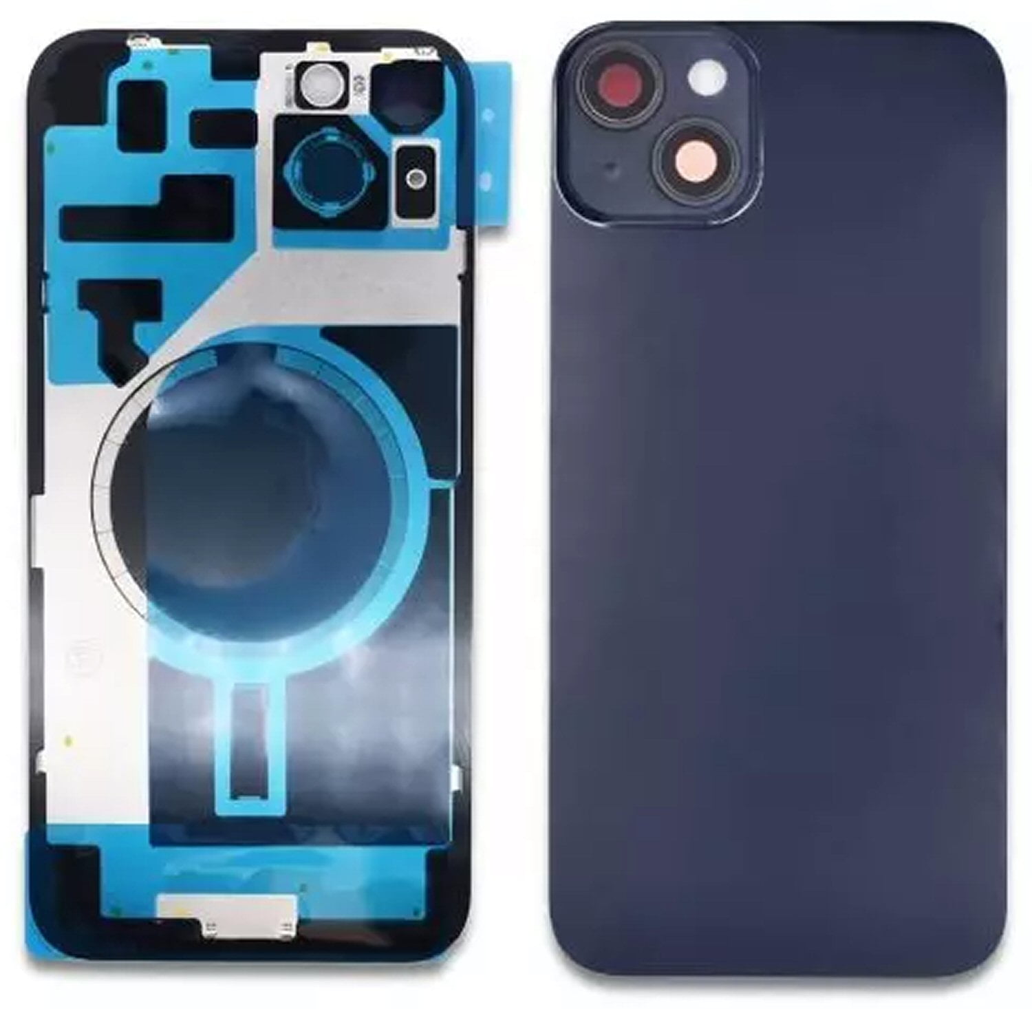 Glass Back Compatible With Phone 14 Plus Midnight Black Battery Door ...