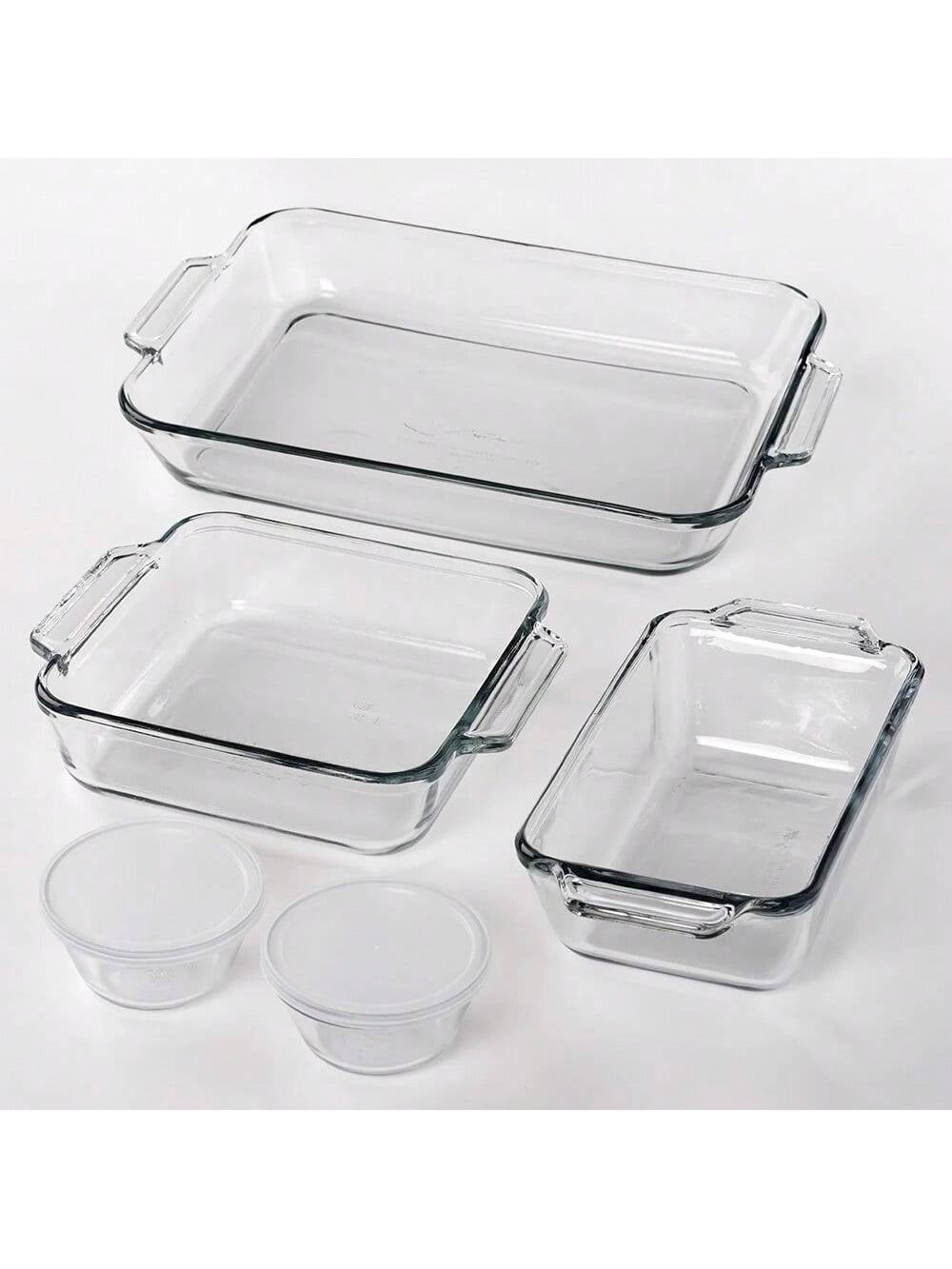Glass Bakeware Set: 7-Piece Set, Clear And Ideal For Baking And ...