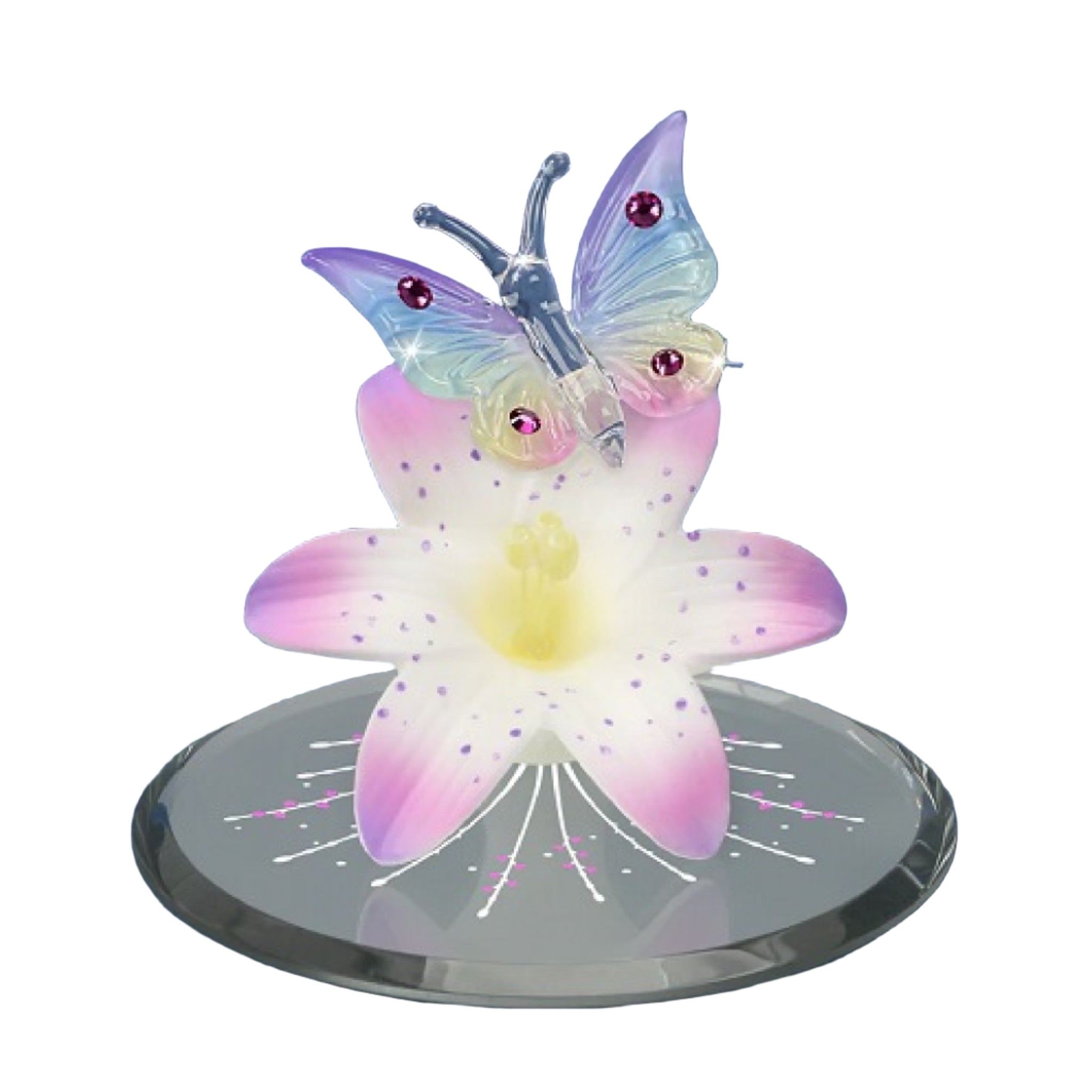 Glass Baron Butterfly Mirrored Lily - Walmart.com