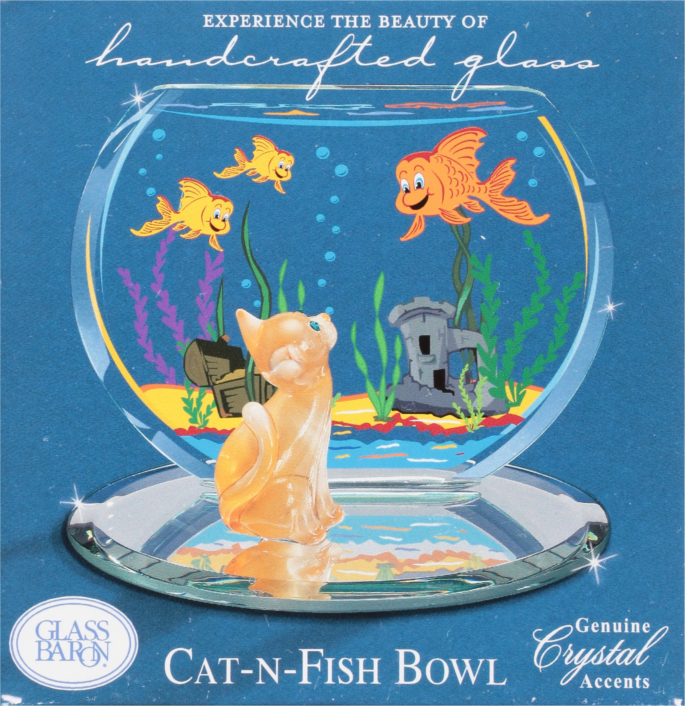 Glass Baron Cat-N-Fish Bowl Figurine - Walmart.com