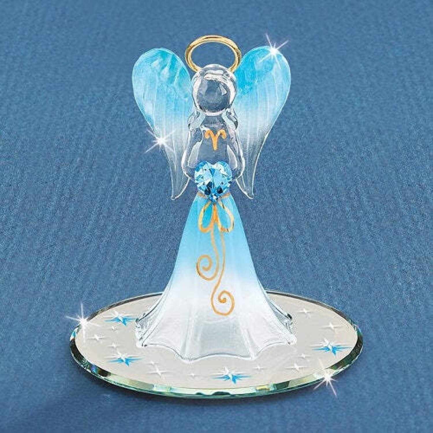 Glass Baron Heavenly Blue Angel Figurine - Walmart.com