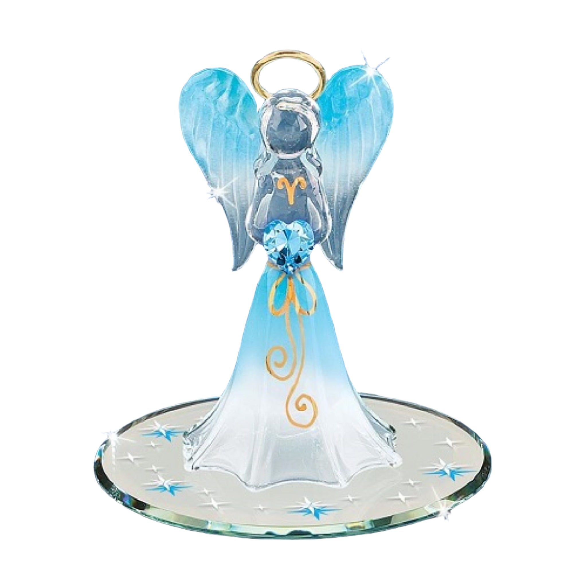 Glass Baron Heavenly Blue Angel Figurine - Walmart.com
