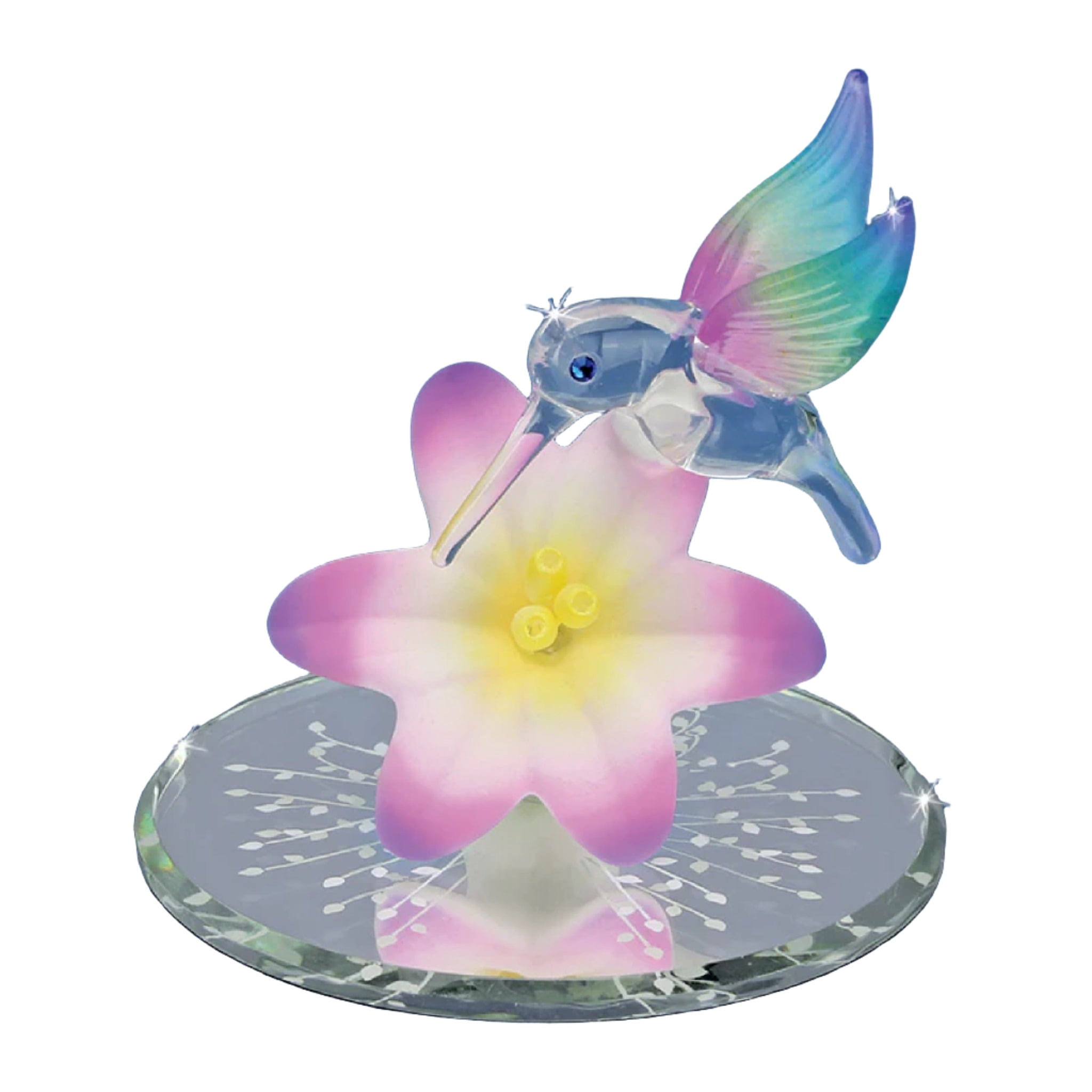 Glass Baron Hummingbird with Lavender Lily - Walmart.com