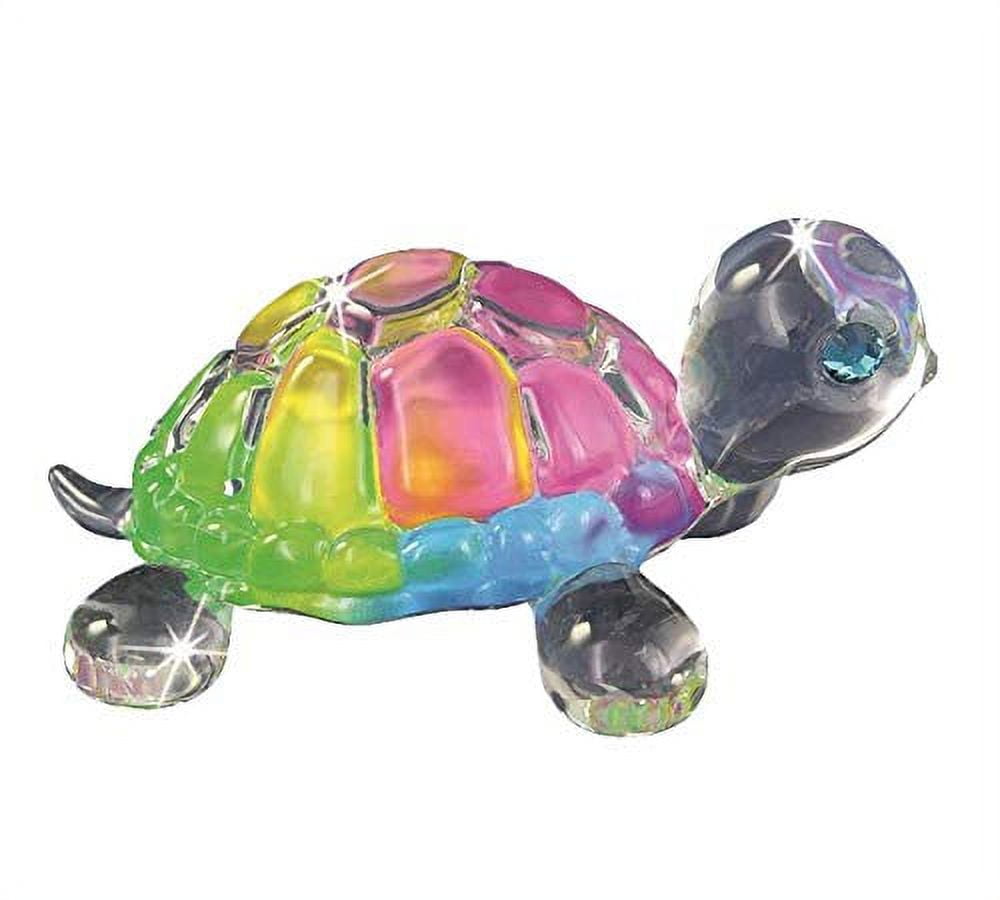 Glass Baron Rainbow Snow Cone Small Turtle Figurine with Swarovski ...
