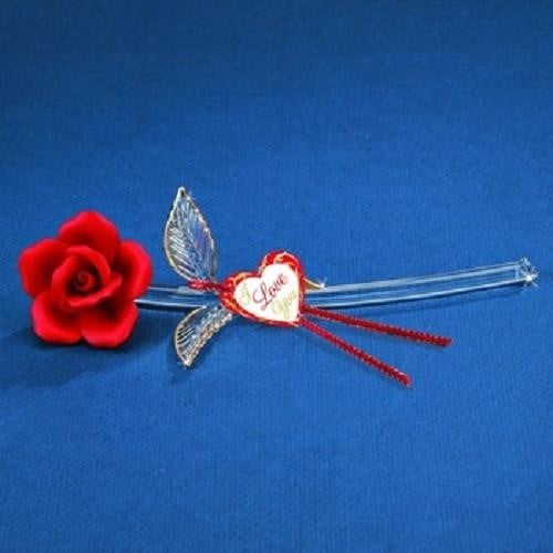 Glass Baron Red Rose Figurine - Walmart.com