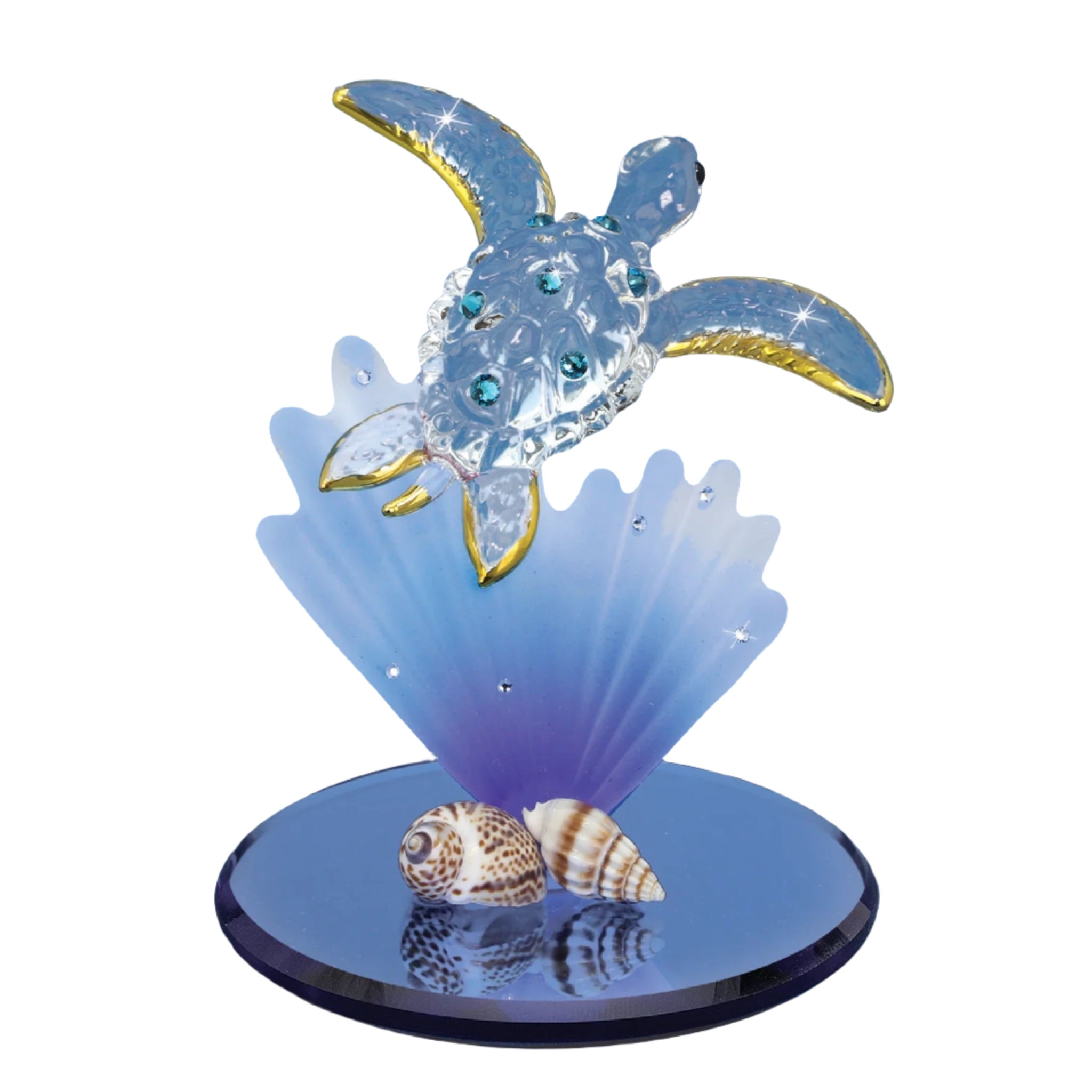 Glass Baron Sea Turtle, Blue Coral - Walmart.com