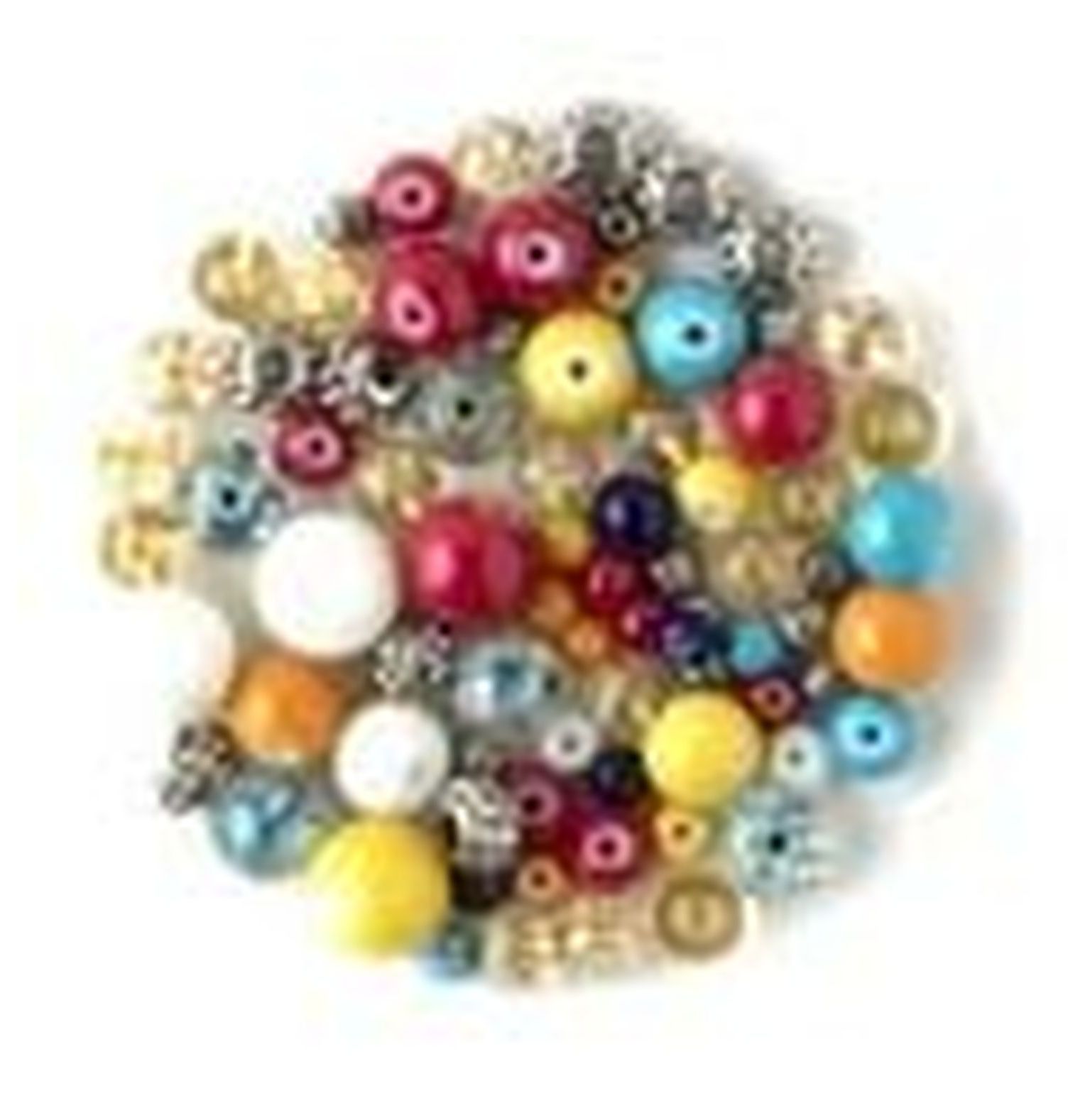 Glass Bead Mix for Jewelry Making - 1200pcs Red Yellow Silver - Cousin ...