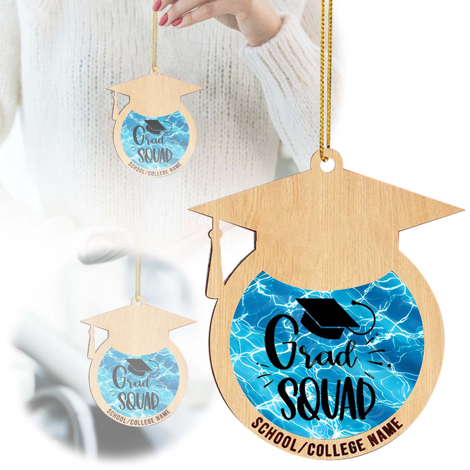 Glass Beads Garland Graduation Season Wooden Pendants Graduation Season ...