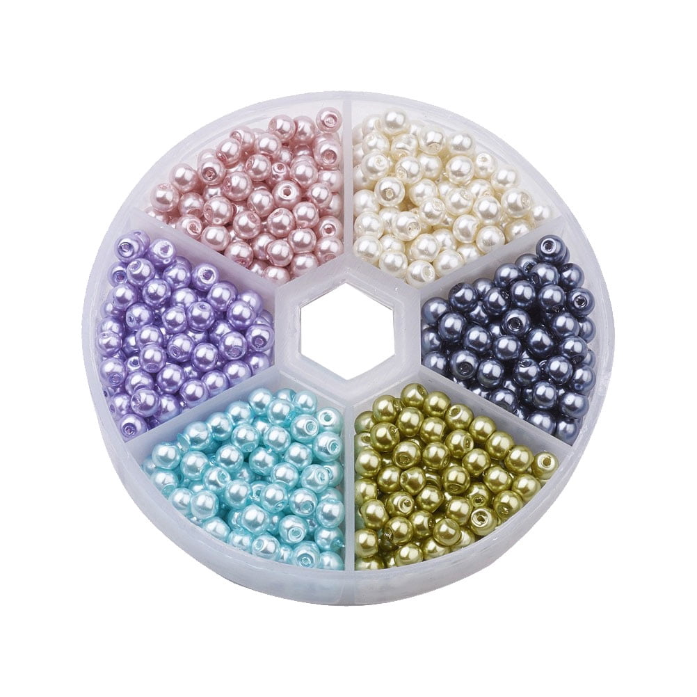 Glass Beads Pearl Round Beads Pearls Necklace Gemstone Peal Loose Large ...