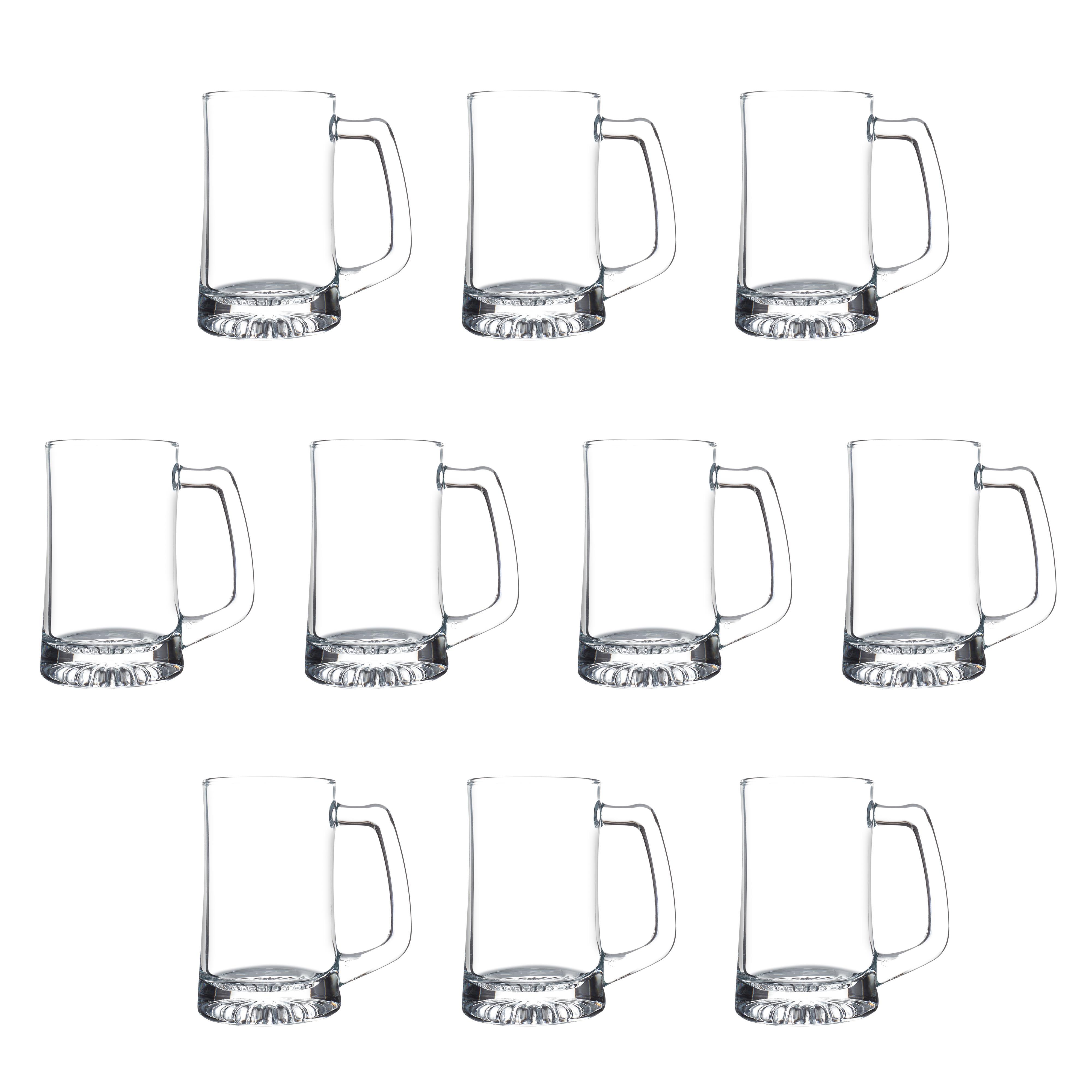 Glass Beer Mugs by ARC 14 oz. Set of 10, Bulk Pack - Great for ...