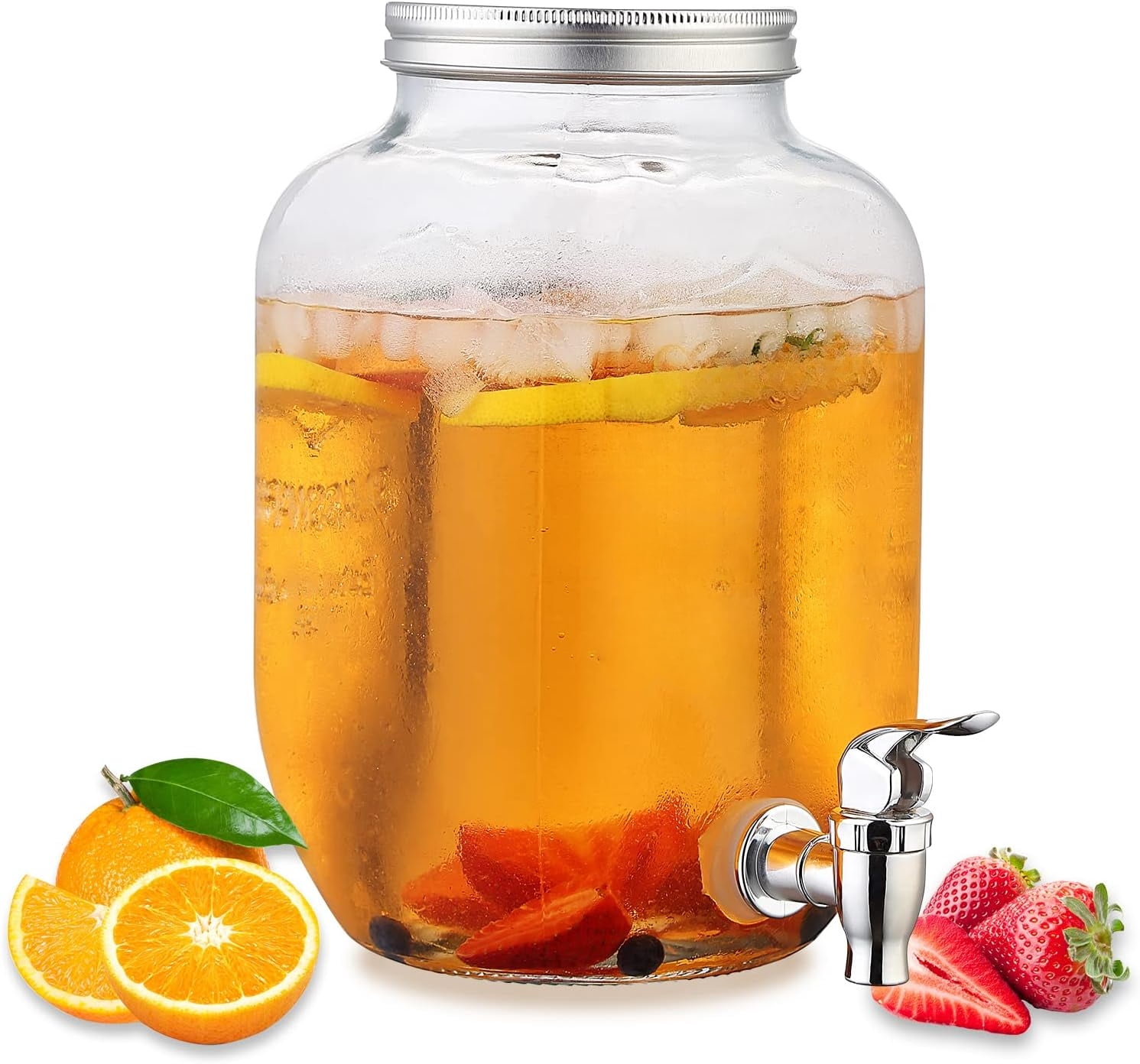 Glass Beverage Dispenser, 1 gallon Beverage Dispenser, party for leak ...
