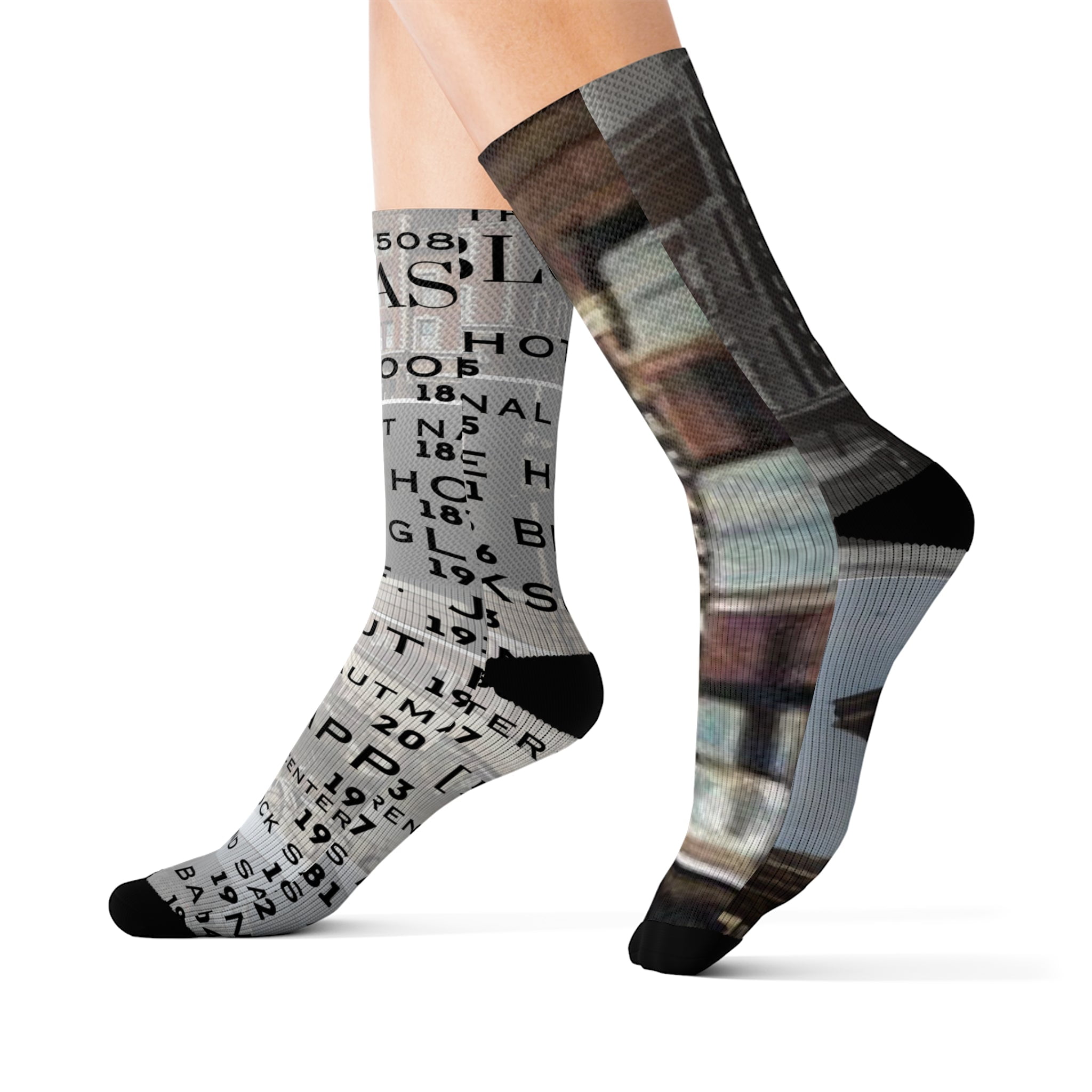 Glass Block Timeline 1916 Jackson’s Sign Sublimation Socks - Walmart.com
