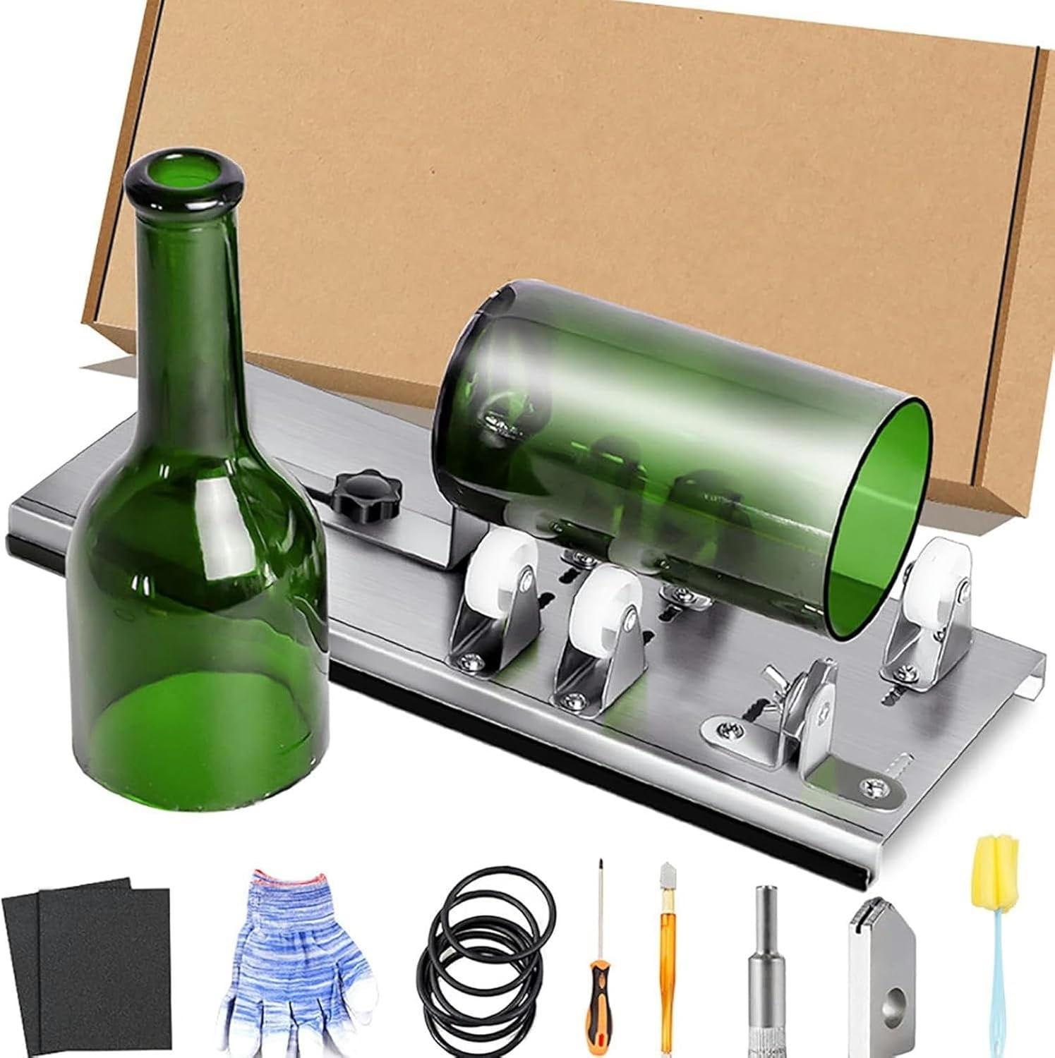 Glass Bottle Cutter Bundle, Adjustable Glass Bottle Cutter Kit DIY Tool ...