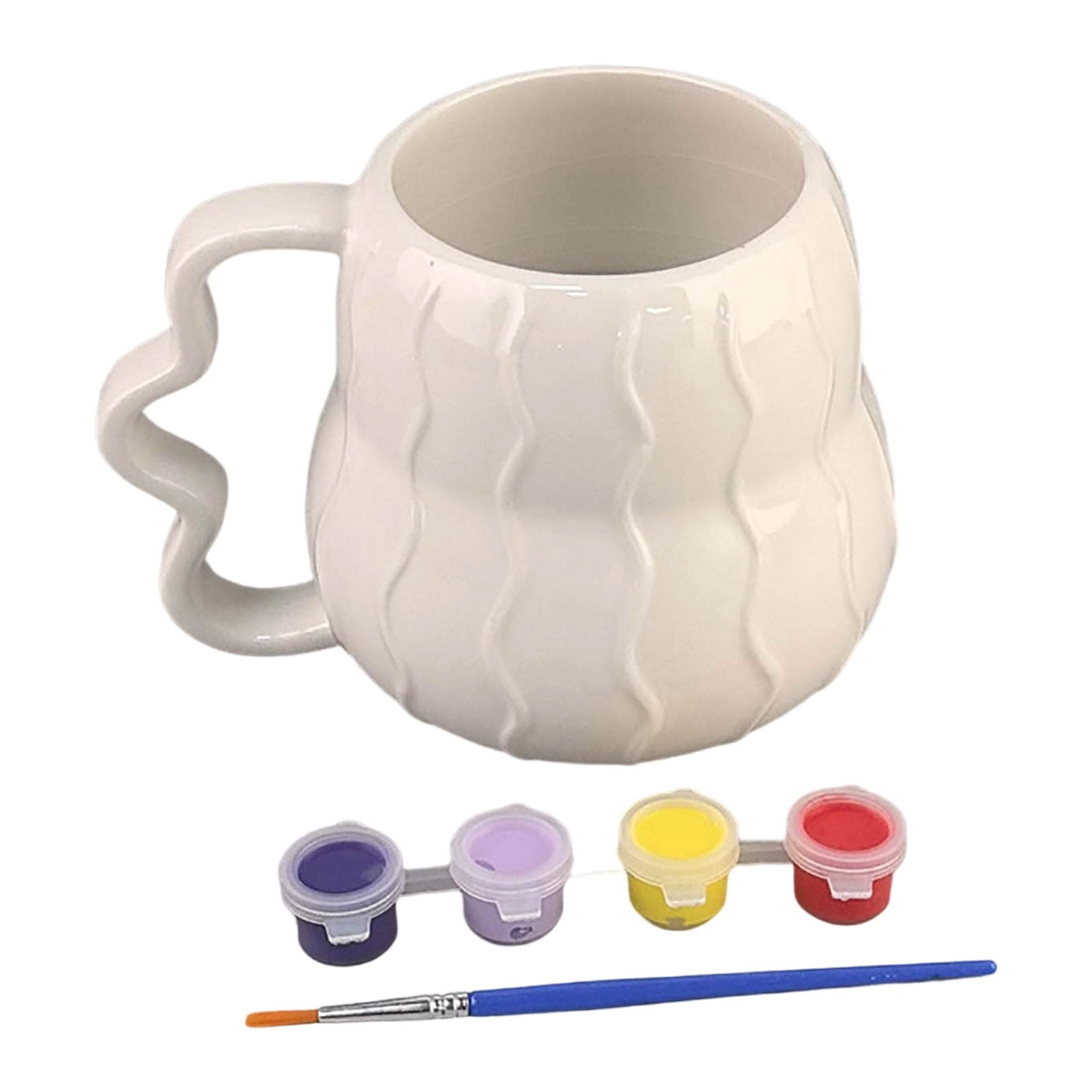 Glass&Bottle DIY Painting Mug Craft Kit for Indoor Ceramic Cup Art Set ...
