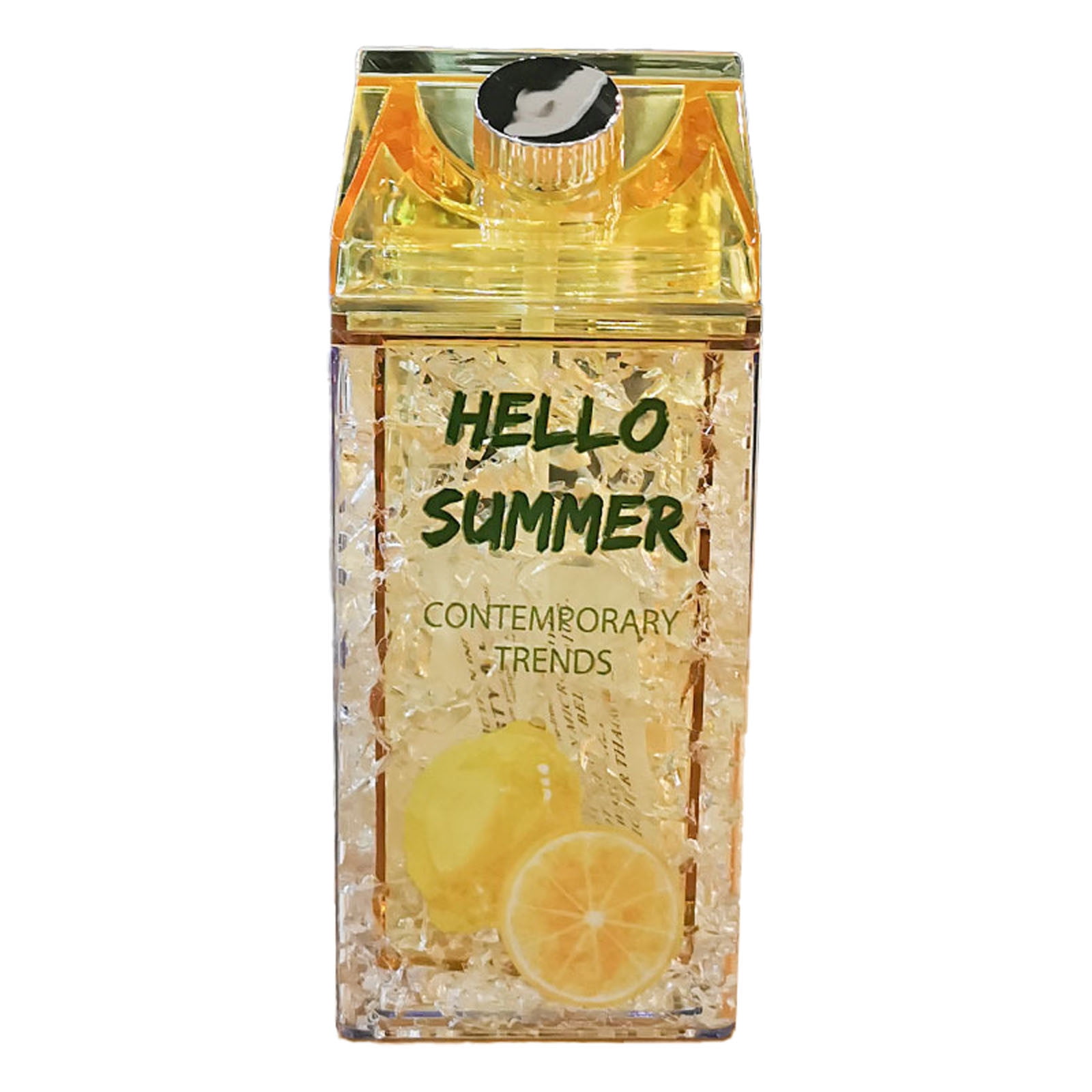 Glass&Bottle Milk Carton Style Hydration Bottle 14 Oz Double Walled ...