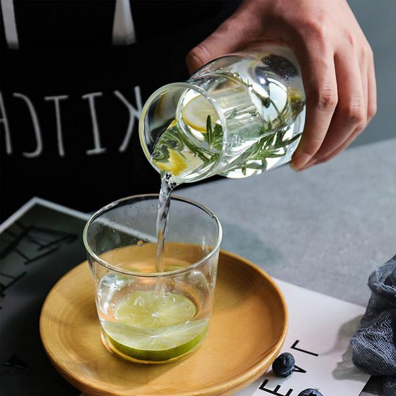 Glass Bottle Side, Bhg Bubble Glass, Water Service Entertaining Set ...