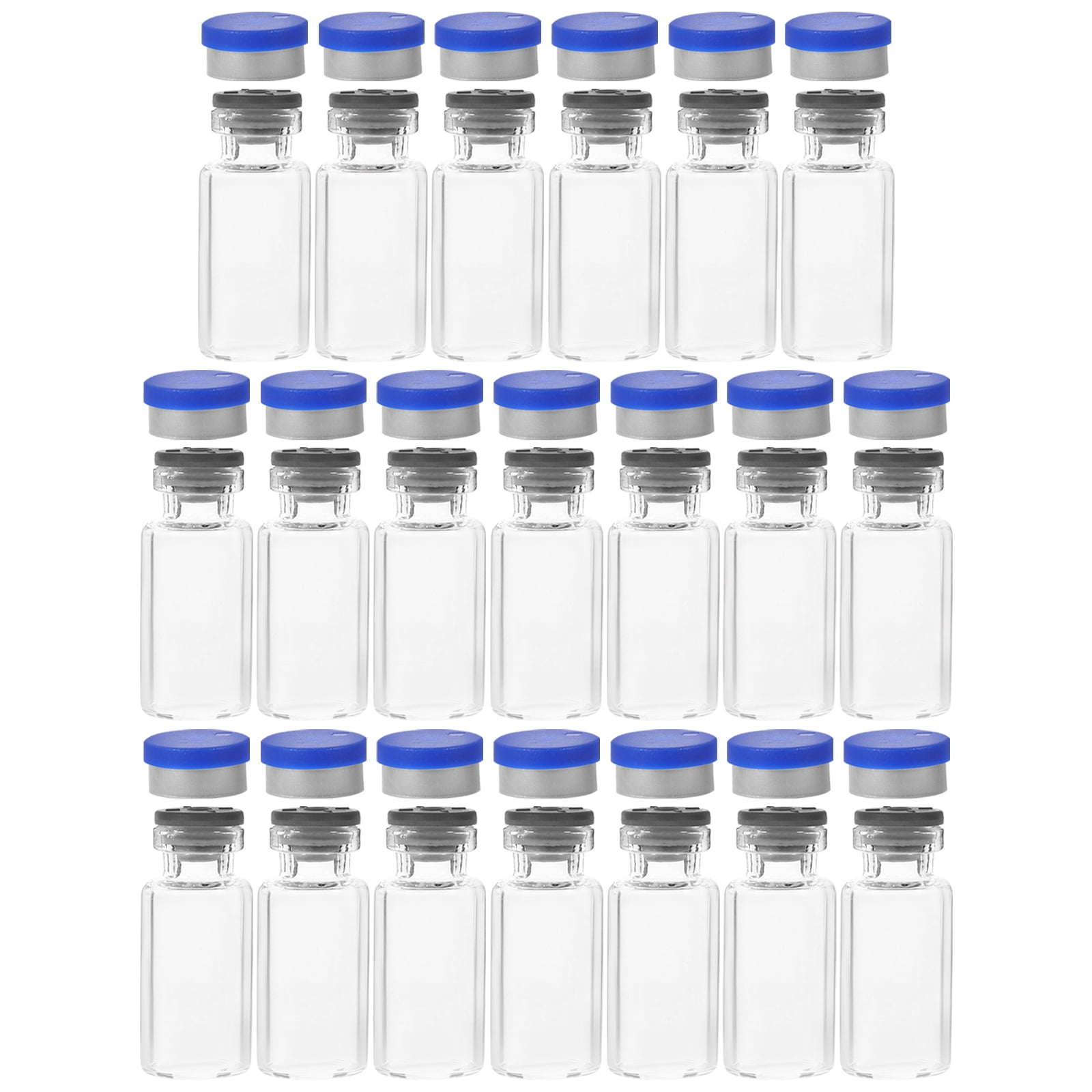20pcs Glass Vials Small Glass Storage Bottles Liquid Medicine Vial With ...