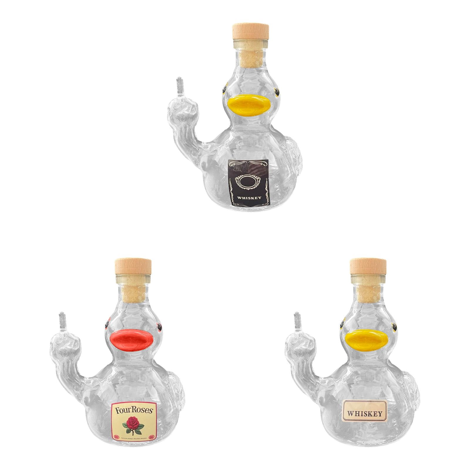 Glass Bottles, 10 oz Clear Liquor Bottles, Heavy Base Glass Bottles ...