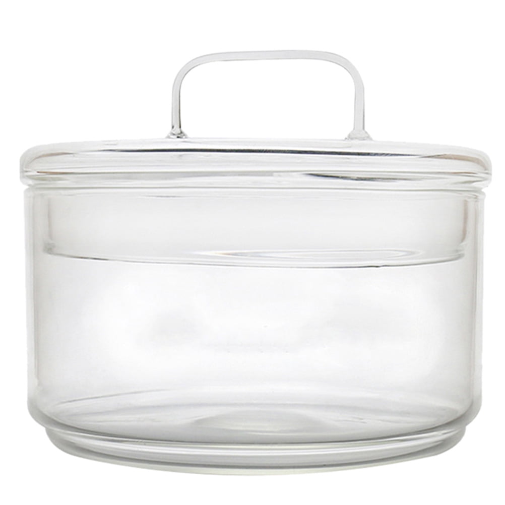Glass Bowl with Lid Clear Round Glass With Glass Lid Glass Bakeware ...