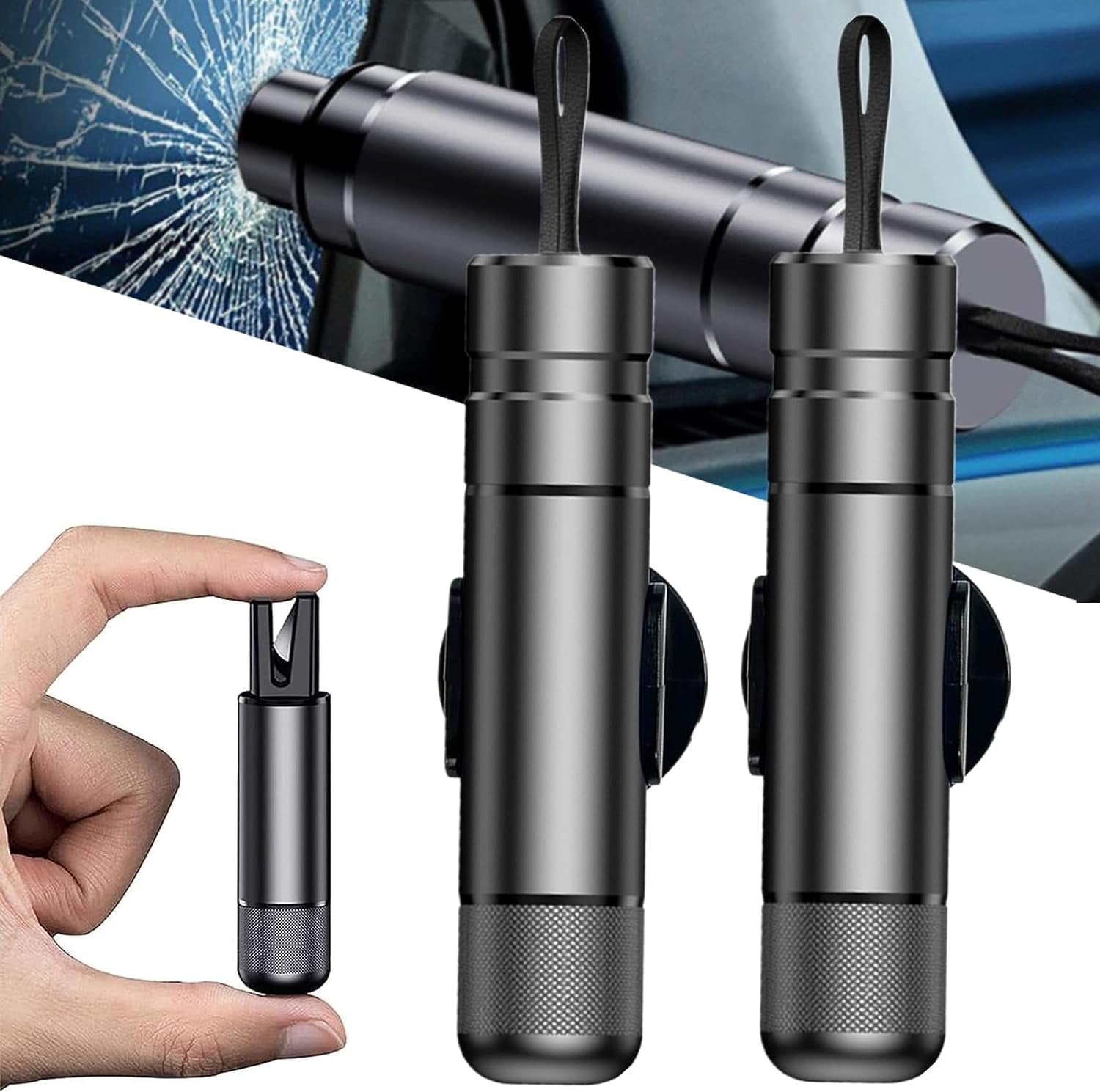 Glass Breaker, Car Safety Hammer, Safe Hammer Glass Breaker, Car Emergency 2-in-1 Window Breaker ...