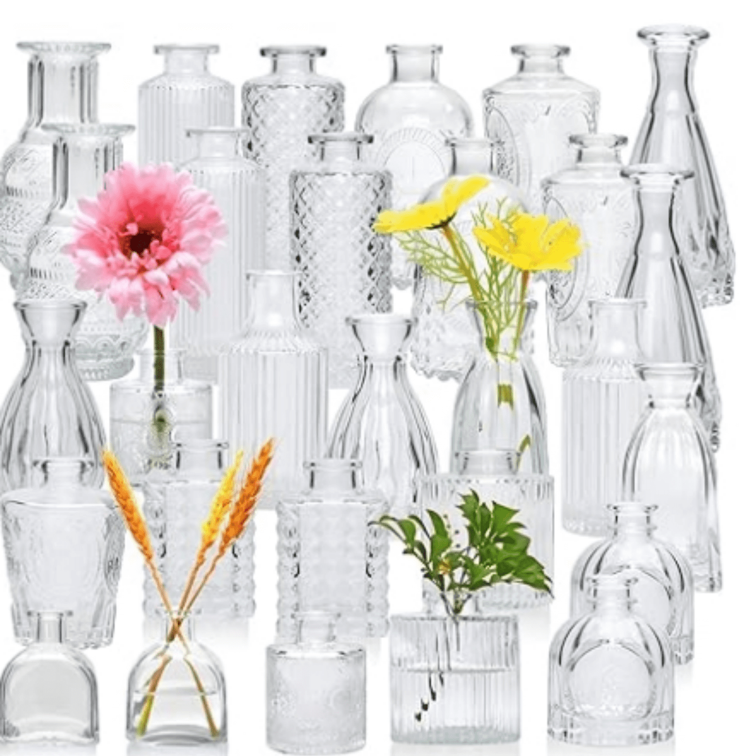 Glass Bud Vases Set of 30,Small Flower Vases for Wedding Centerpiece ...