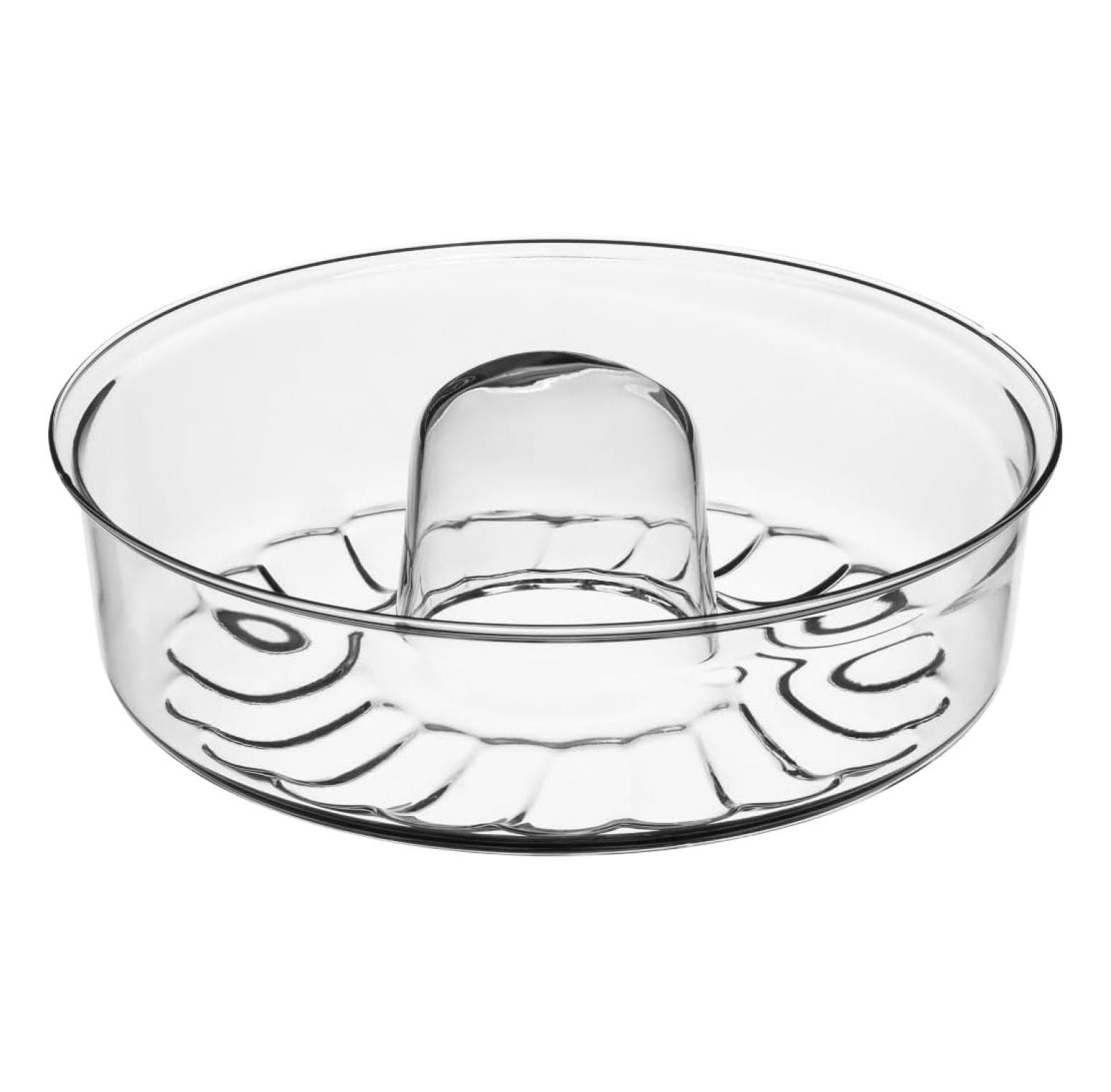 Glass Bundt Cake Pan, Shallow (4.75”), Heat, Cold, and Shock Proof ...